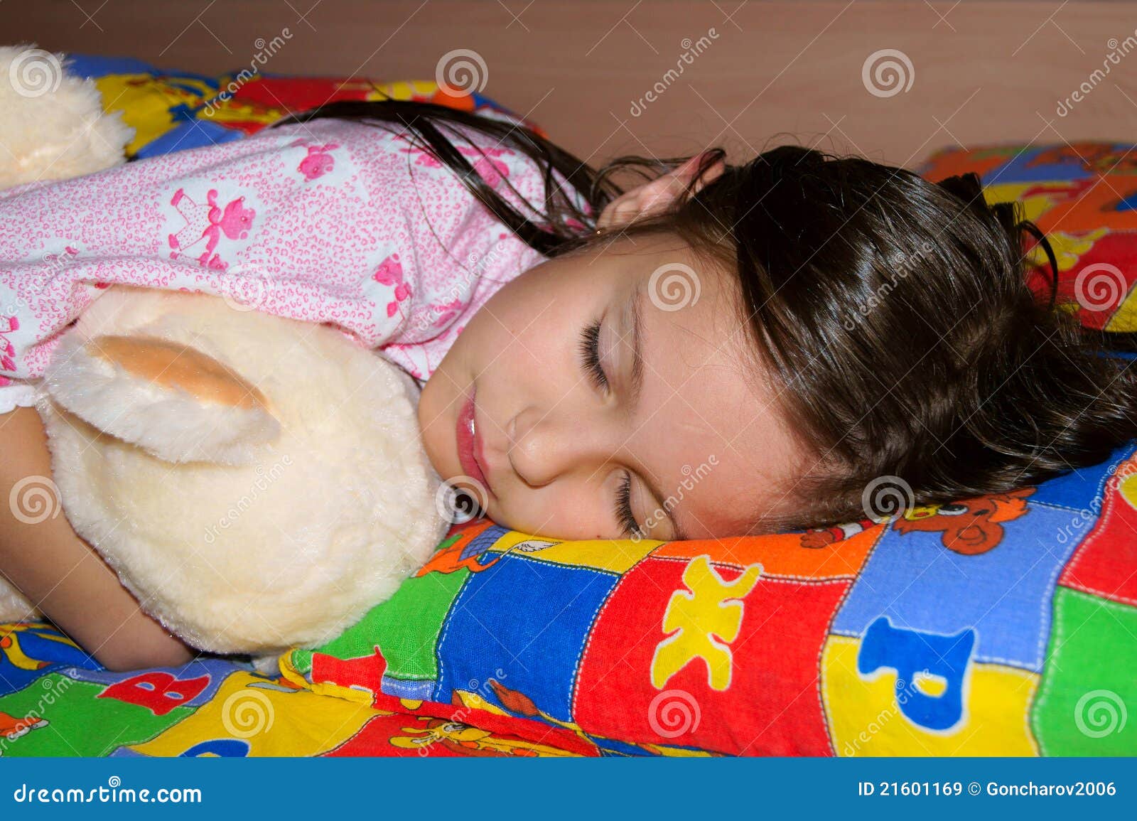 Little Girl Sleeping With Teddy Bear Royalty-Free Stock Photography ... Little Girl Sleeping With Teddy Bear Royalty-Free Stock Photography ...