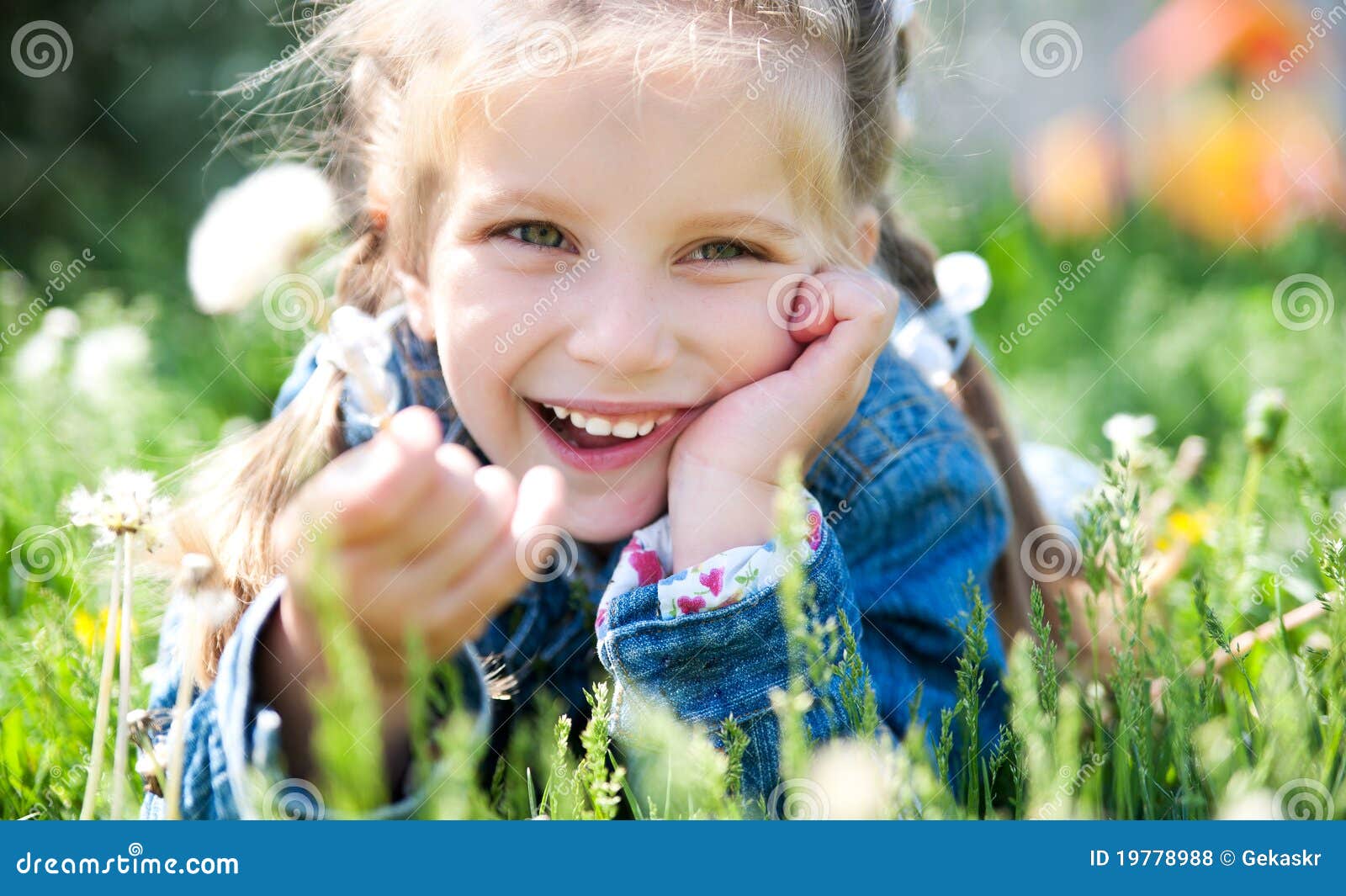 Little girl smiling stock photo. Image of color, caucasian - 19778988