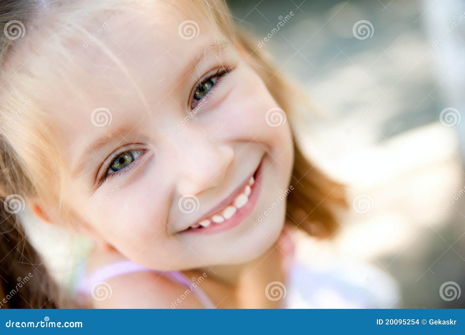 Little girl smiling stock photo. Image of closeup, healthy - 20095254