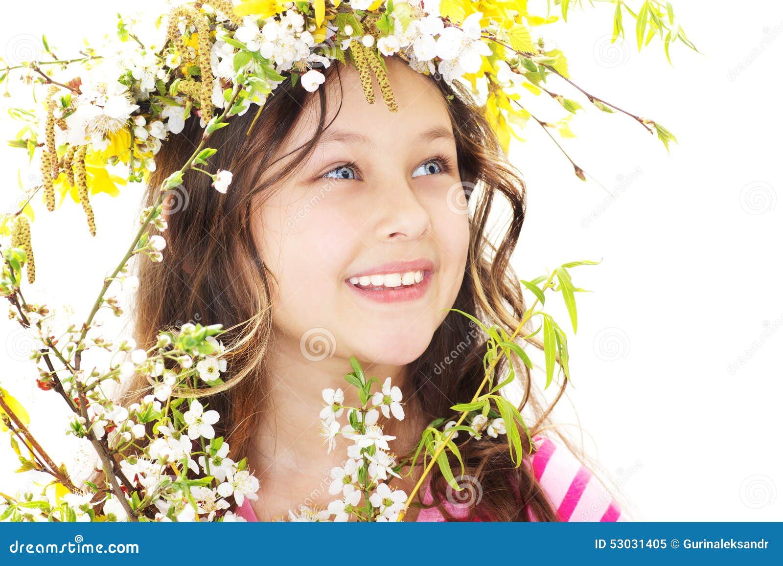 Little girl of spring stock image. Image of beautiful - 53031405