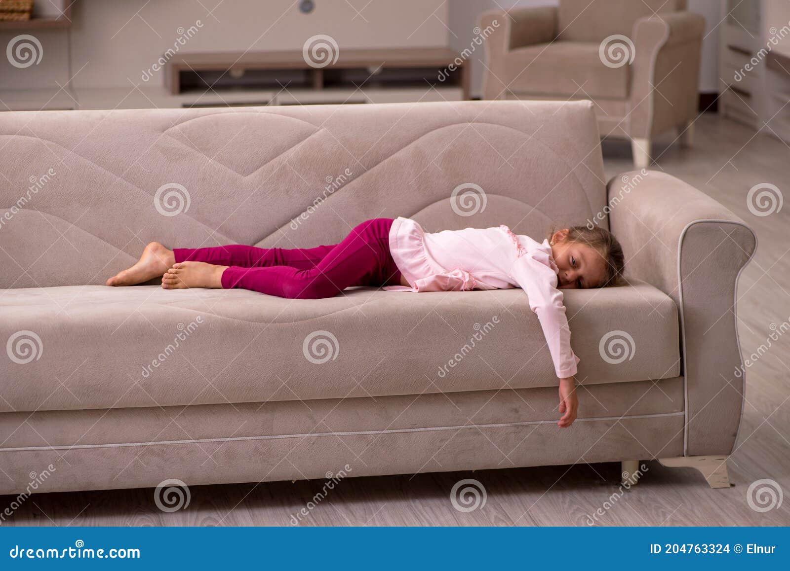 Small Girl Staying Alone at Home Stock Photo - Image of child, house ...