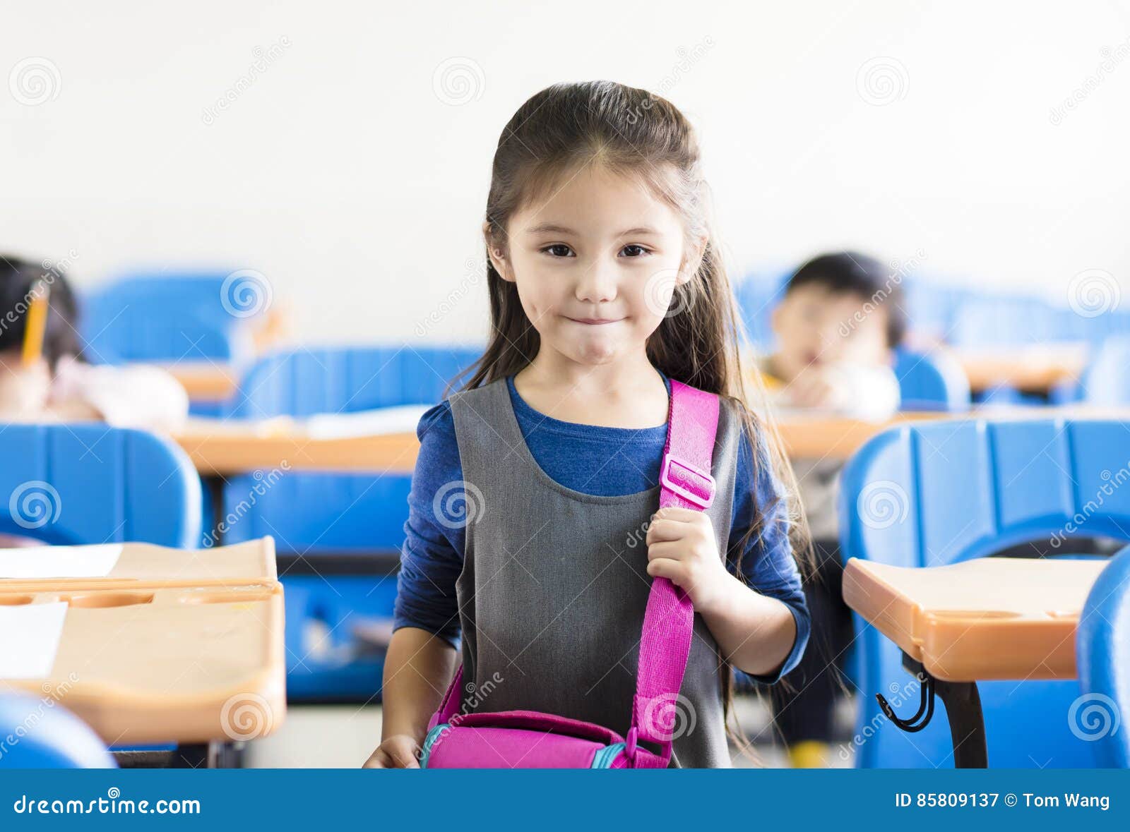Little Girl Student in the Classroom Stock Image - Image of school ...