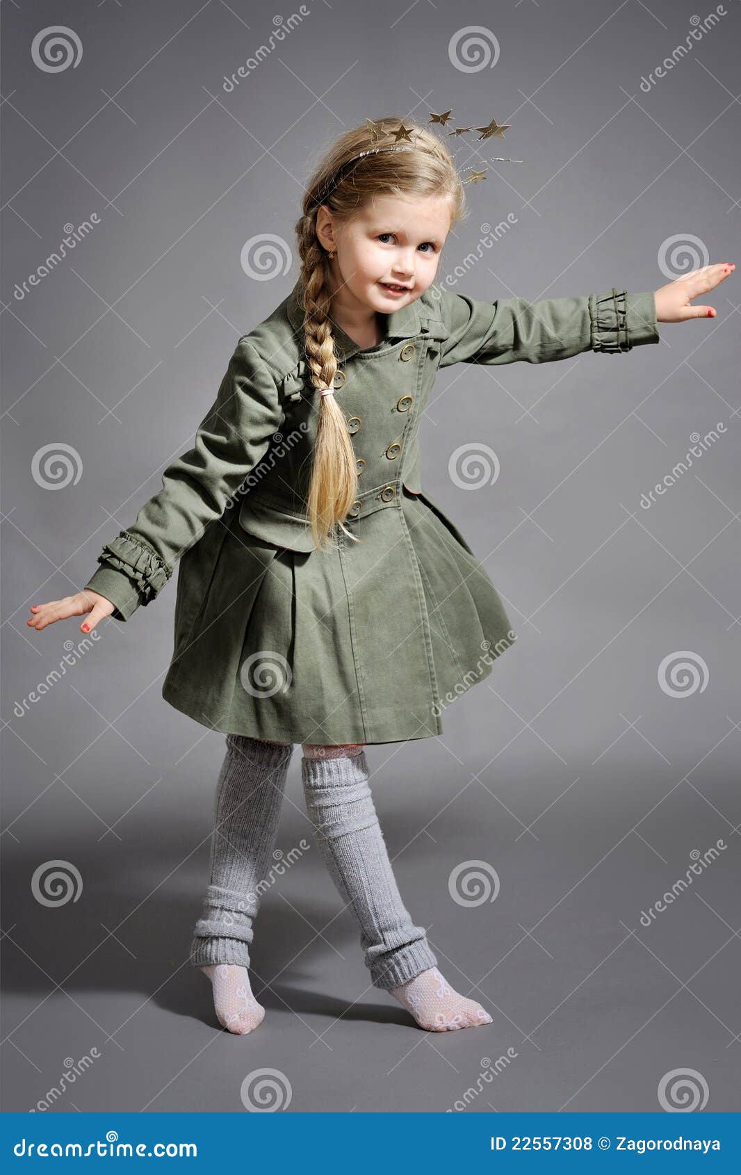 Little girl in studio stock photo. Image of pretty, childhood - 22557308