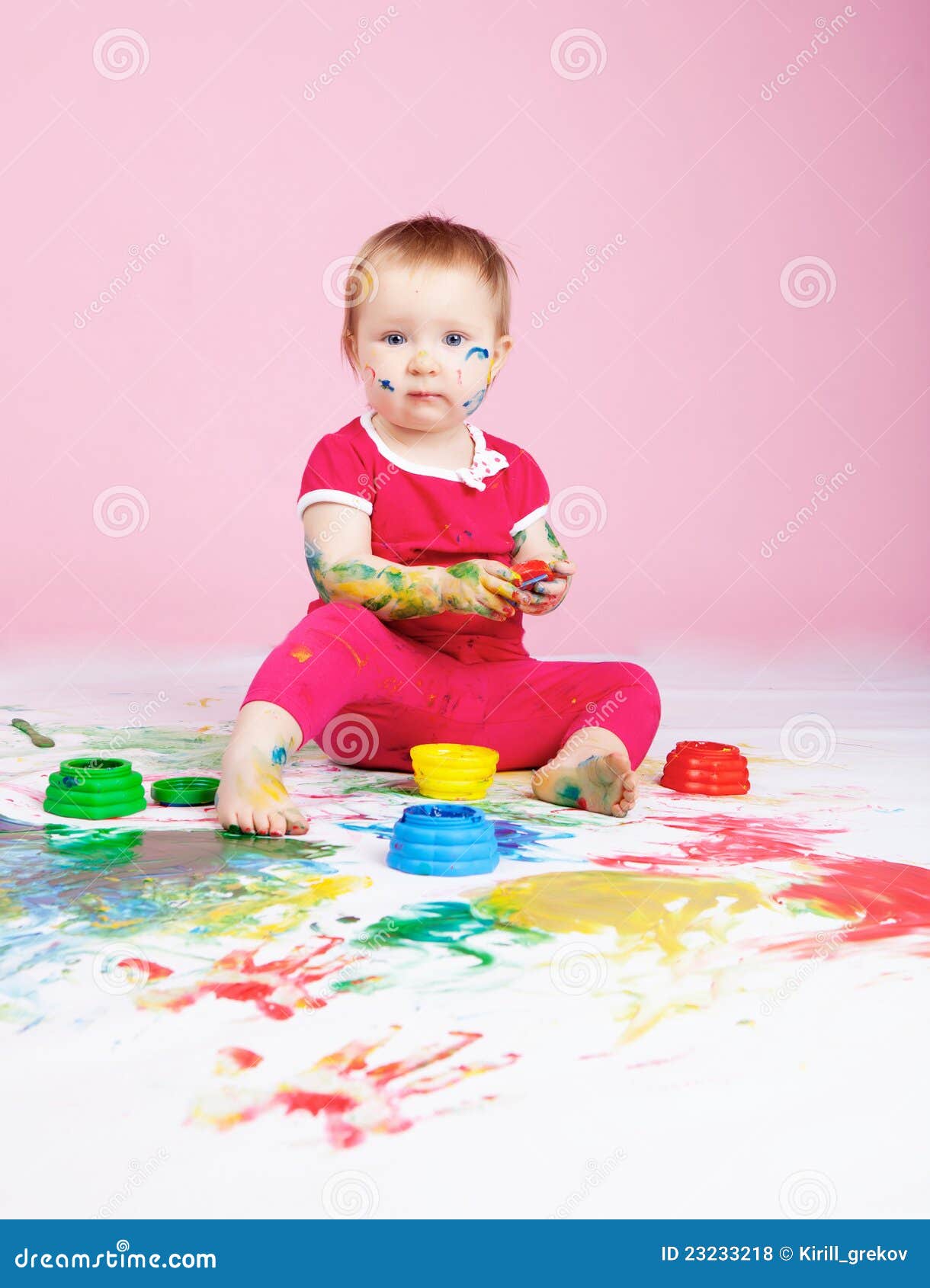 Little girl in studio stock photo. Image of girl, creative - 23233218