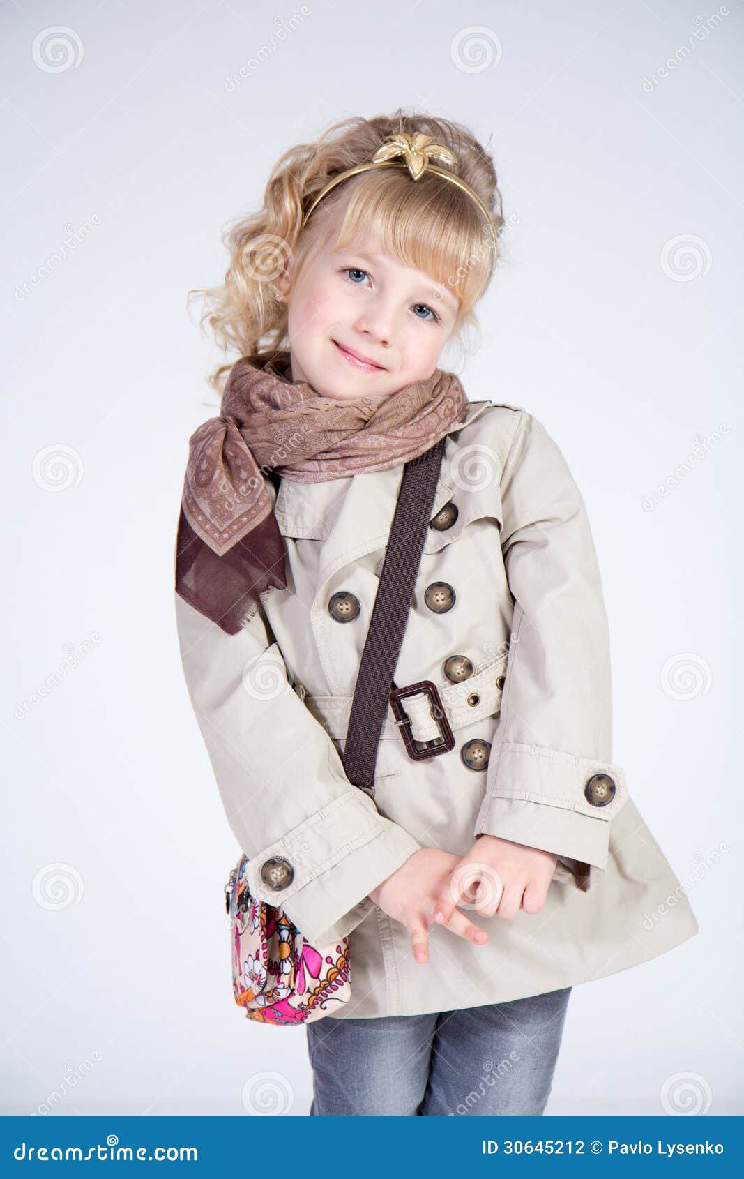 Little girl in the studio. stock photo. Image of childhood - 30645212