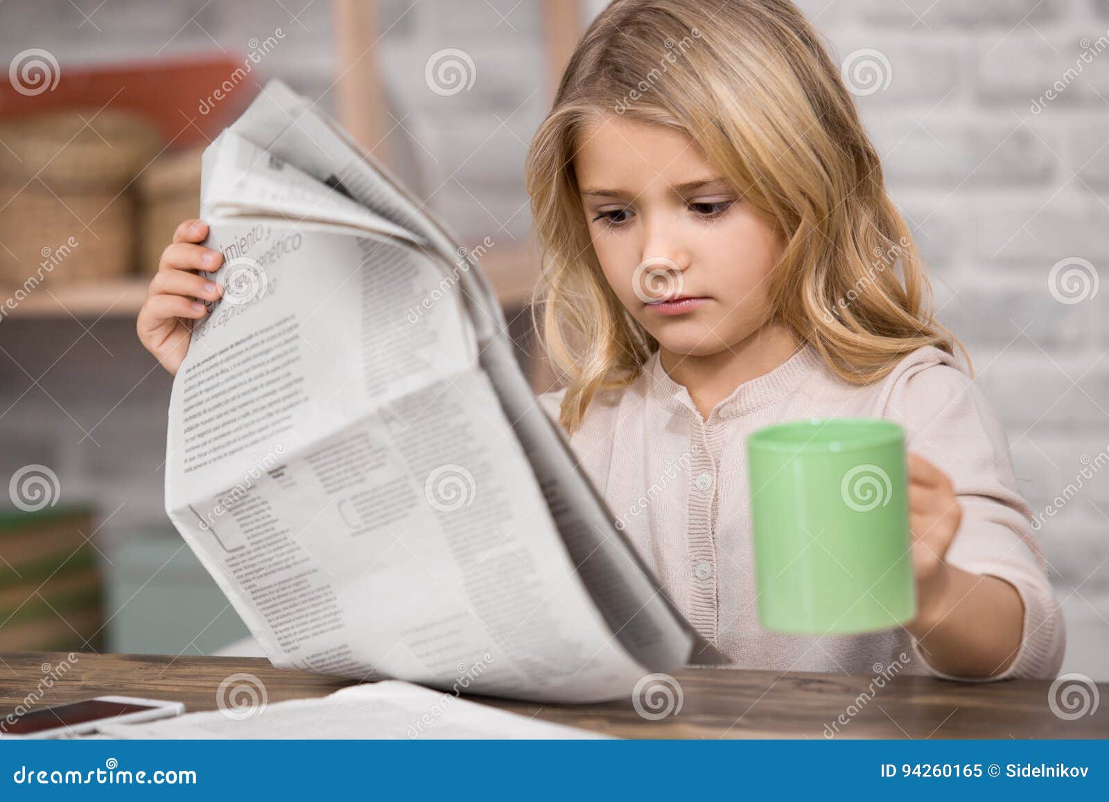 Little Girl Study Learning Education Knowledge Concept Stock Image ...