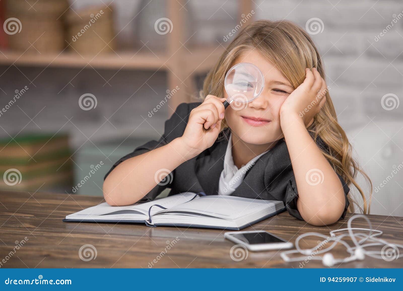 Little Girl Study Learning Education Knowledge Concept Stock Image ...