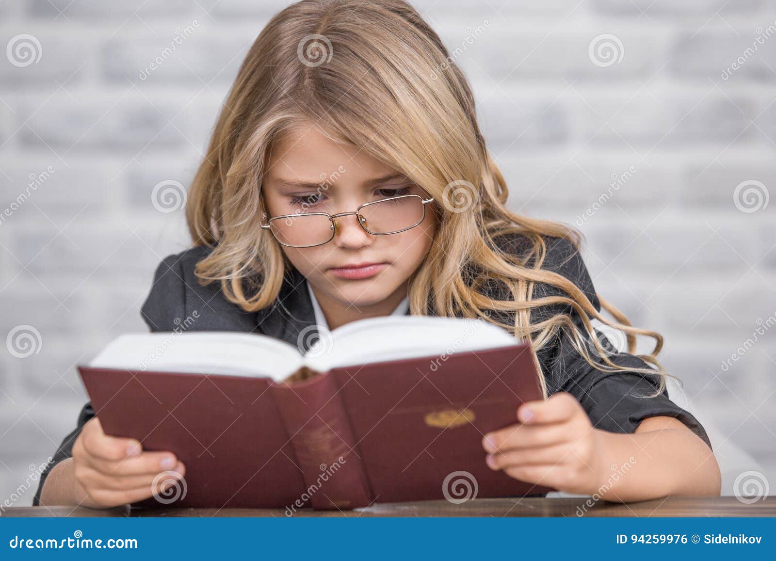 Little Girl Study Learning Education Knowledge Concept Stock Photo ...