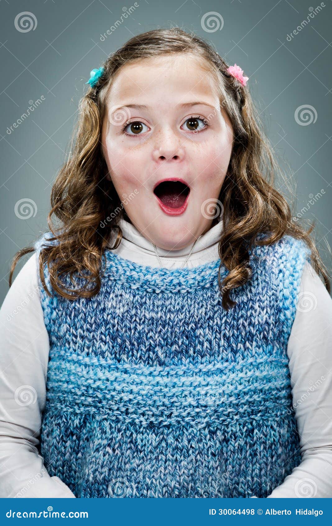 Little Girl with Surprise Expression Stock Photo - Image of person ...