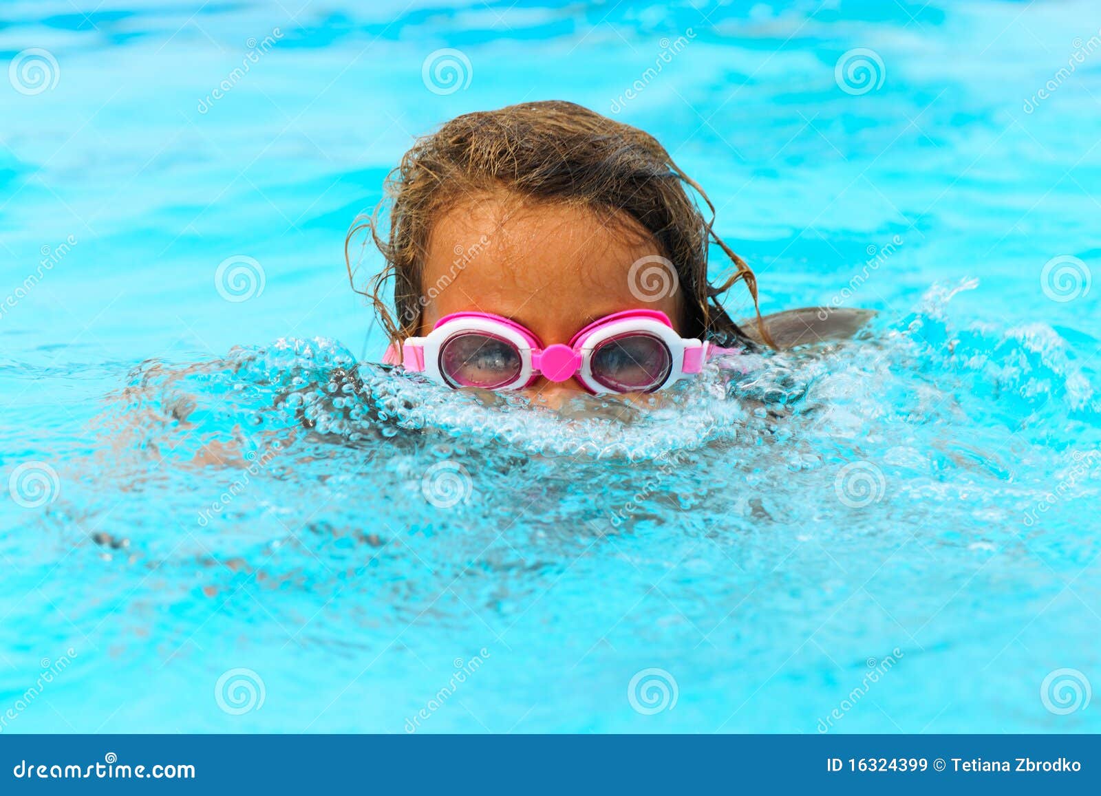Little girl swimming stock image. Image of action, human - 16324399