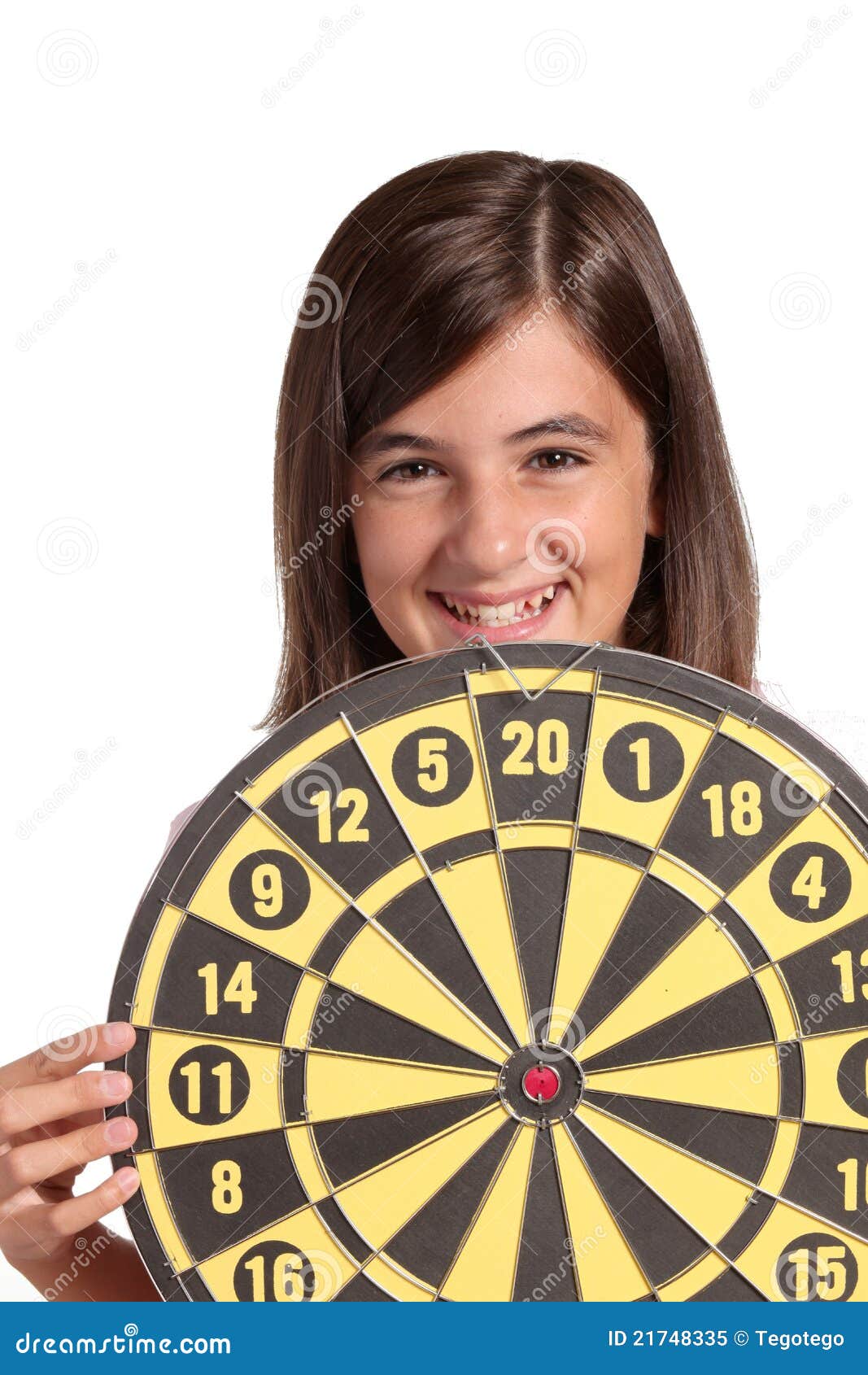 Little girl with target stock image. Image of caucasian - 21748335