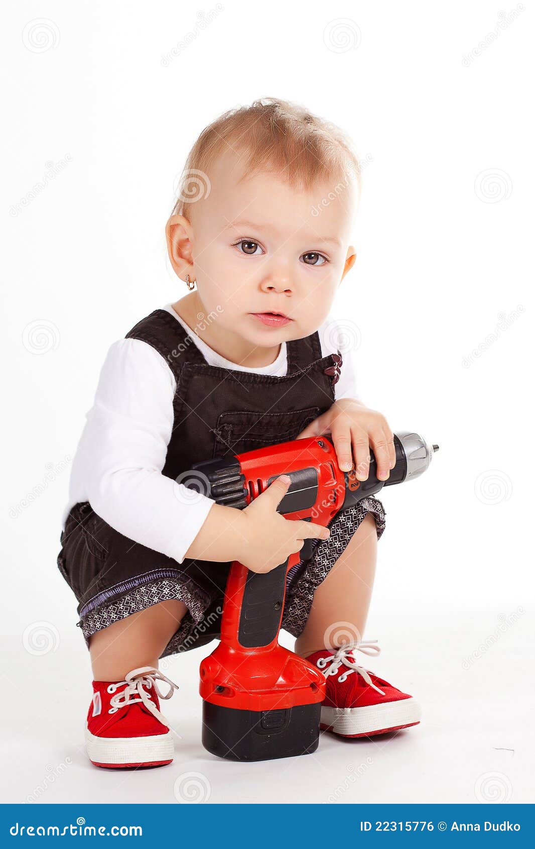Little girl with tools stock photo. Image of show, smile - 22315776