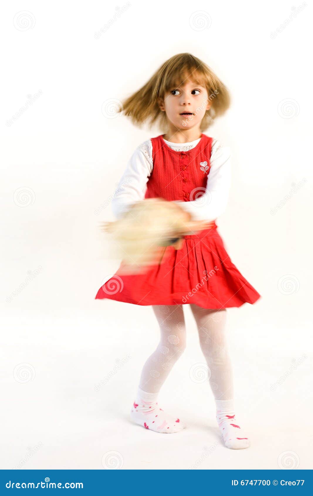 Little Girl Waggling Mascot Stock Photo - Image of cute, preschool: 6747700