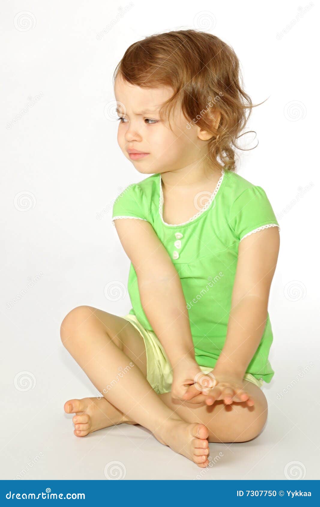 A Little Girl Was Disordered. Stock Photo - Image of emotions ...