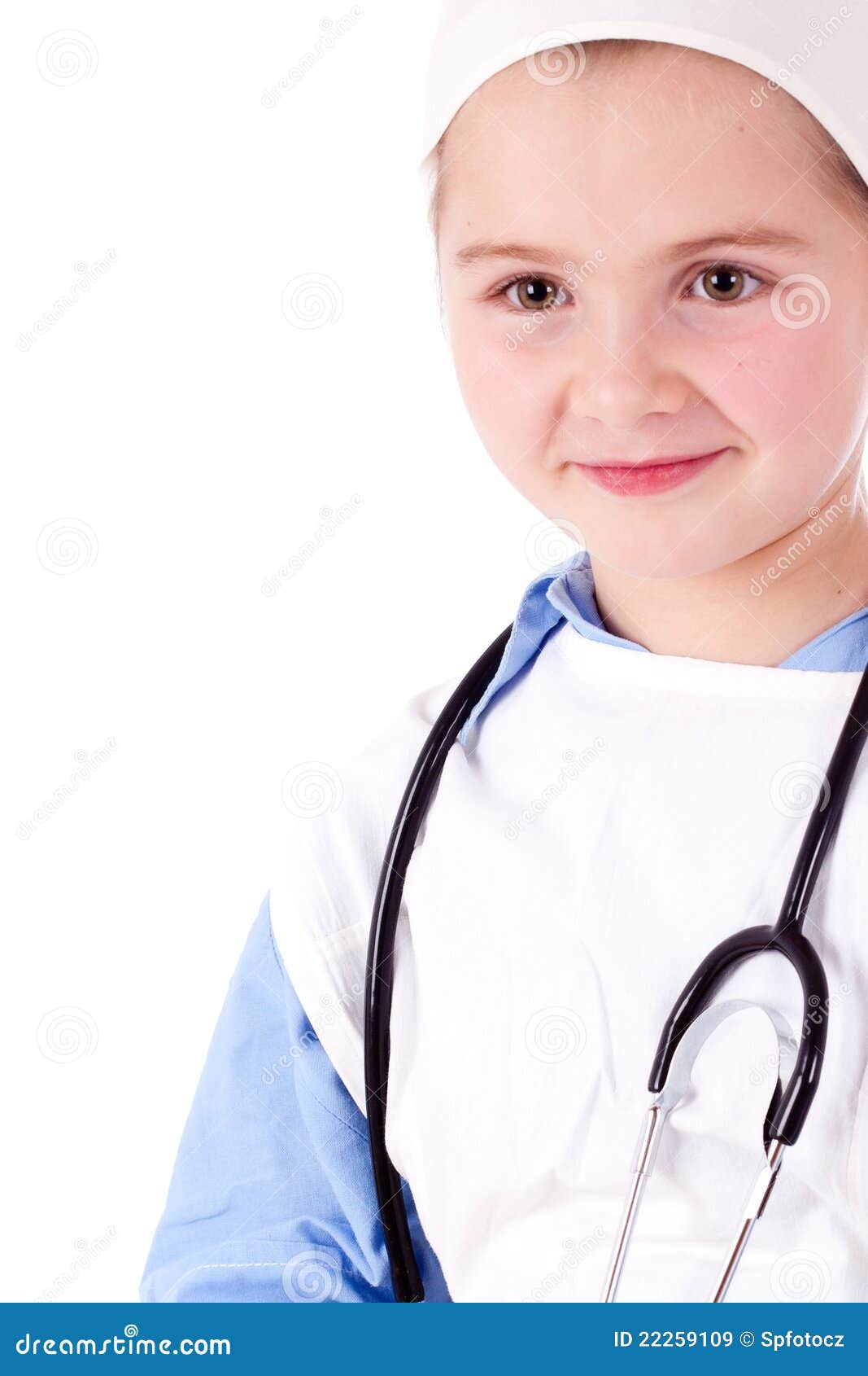 Little Girl Wearing A Doctors Uniform Royalty-Free Stock Photo ...