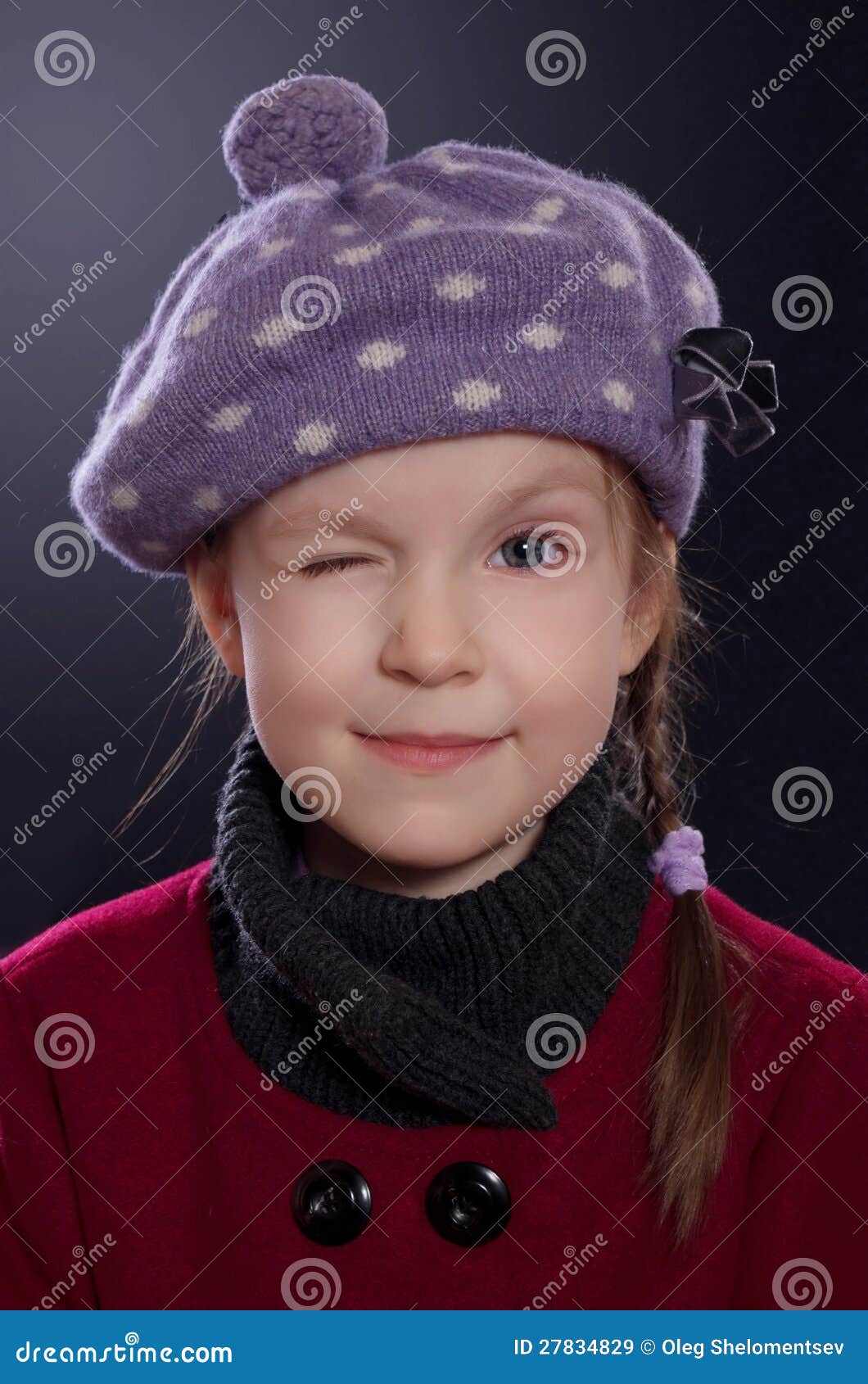 Little girl winking stock image. Image of indoors, cute - 27834829