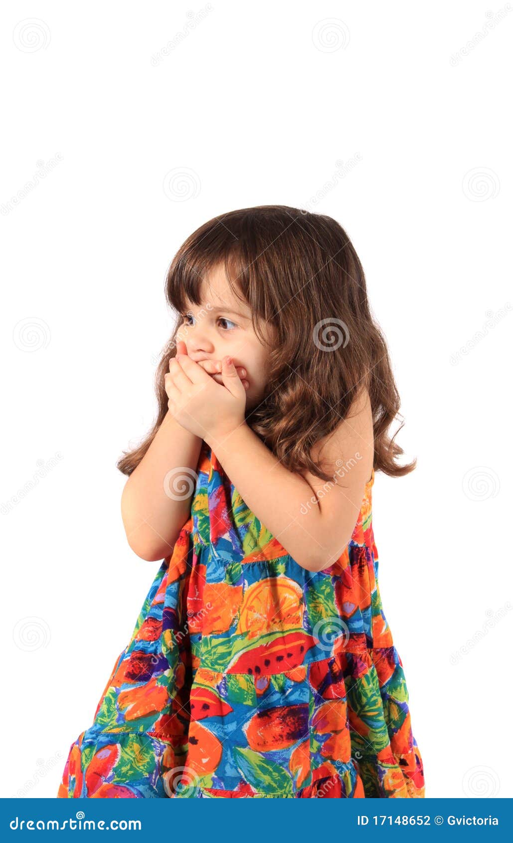 Little girl wishing stock photo. Image of child, white - 17148652