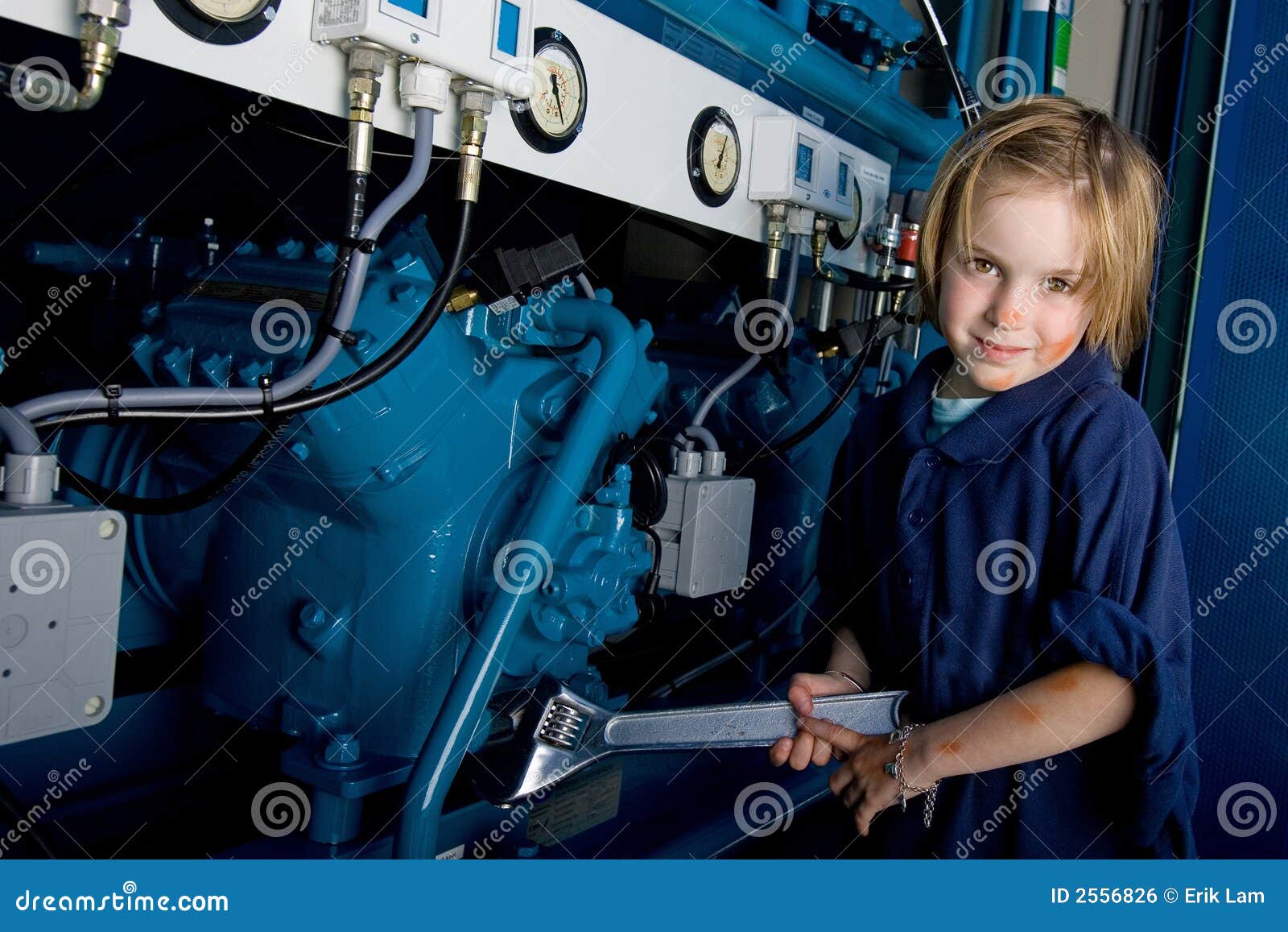Little Girl Working with Tools Stock Photo - Image of hold, mend: 2556826