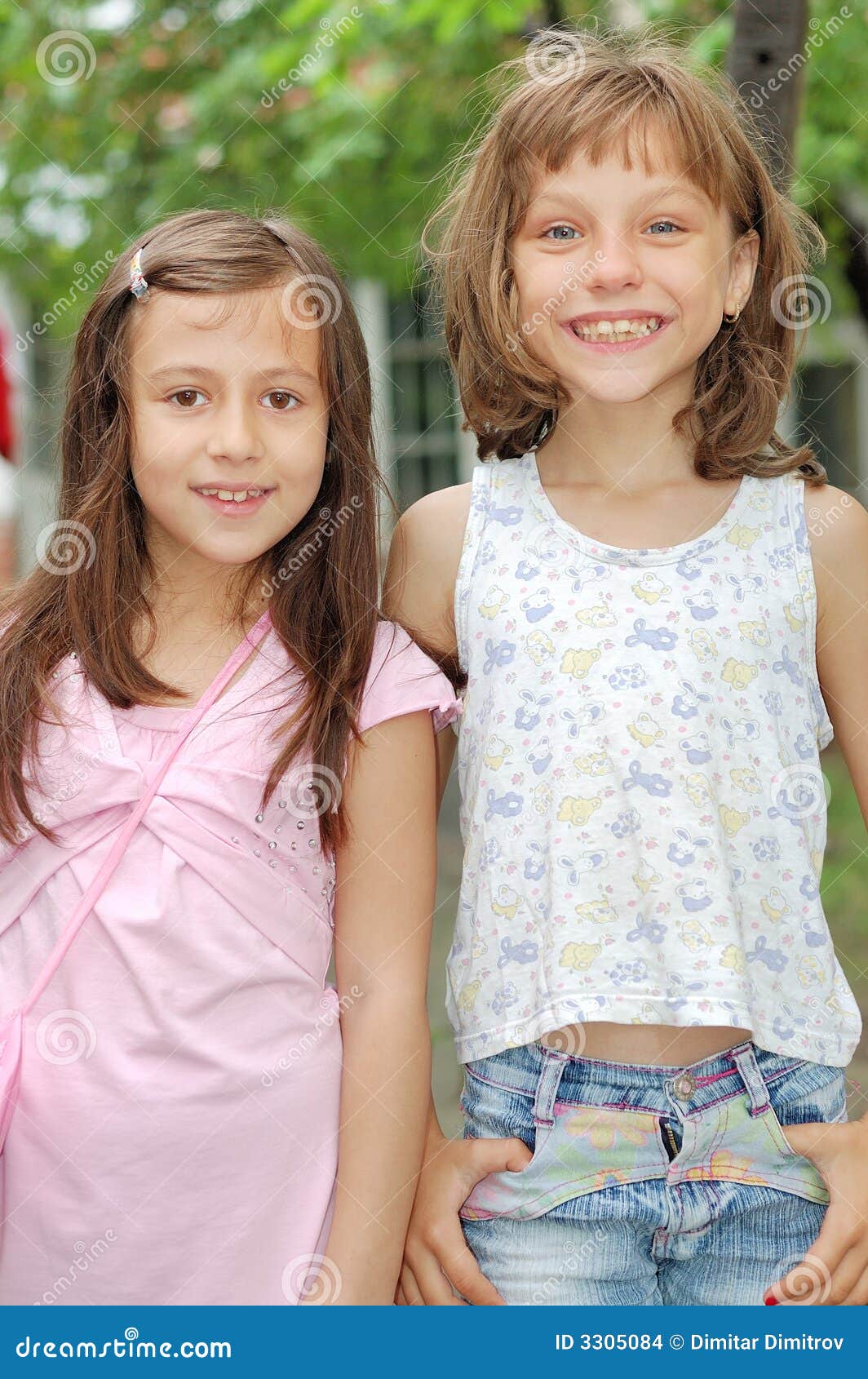Little girlfriends stock photo. Image of closeup, lovely - 3305084