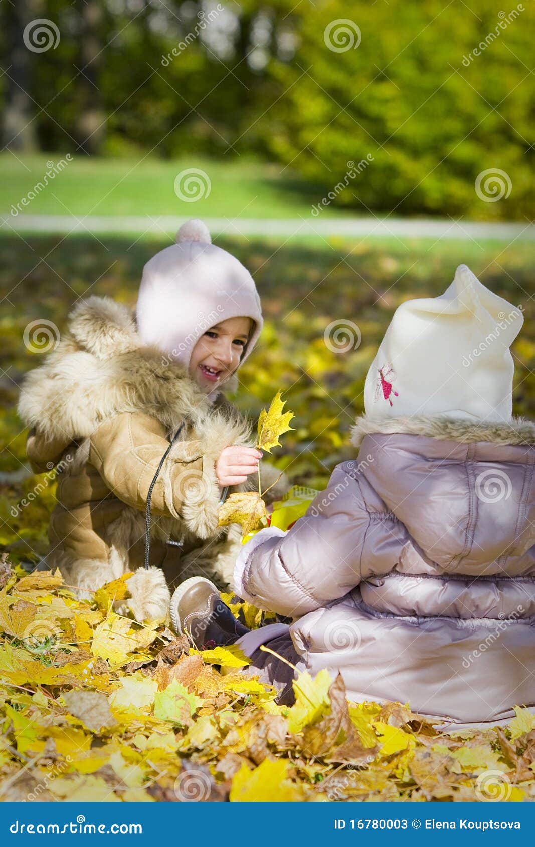 Little girls playing stock image. Image of play, nature - 16780003
