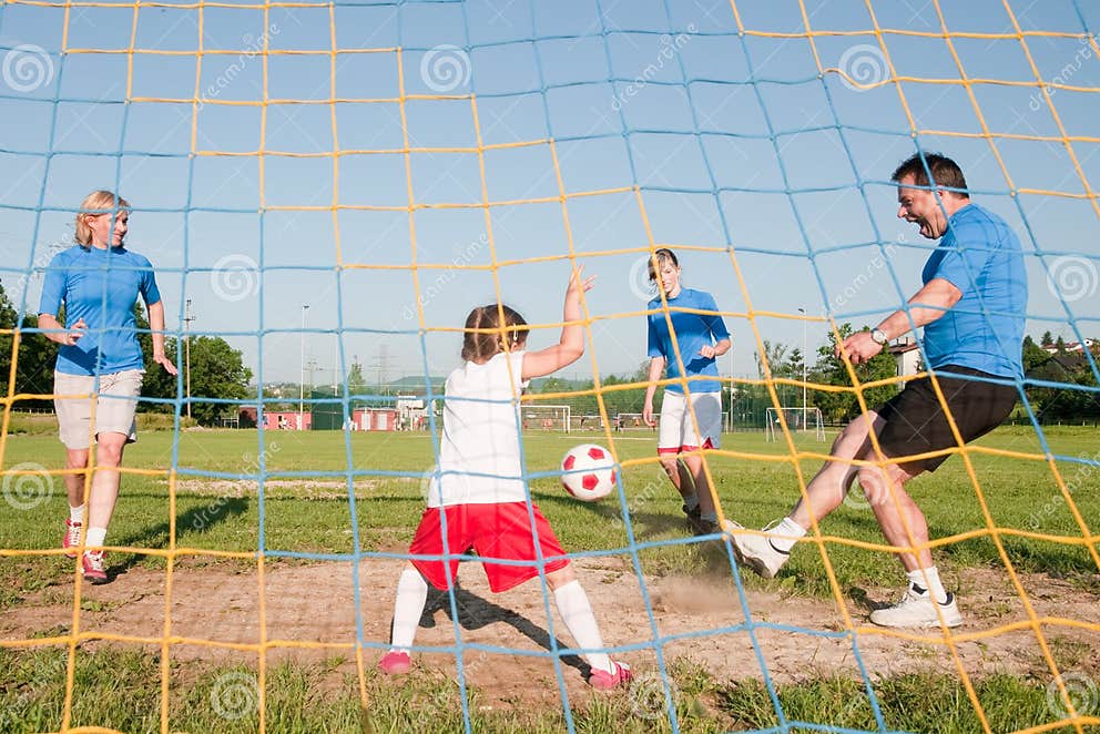 Little goalkeeper stock image. Image of field, adults - 14786149