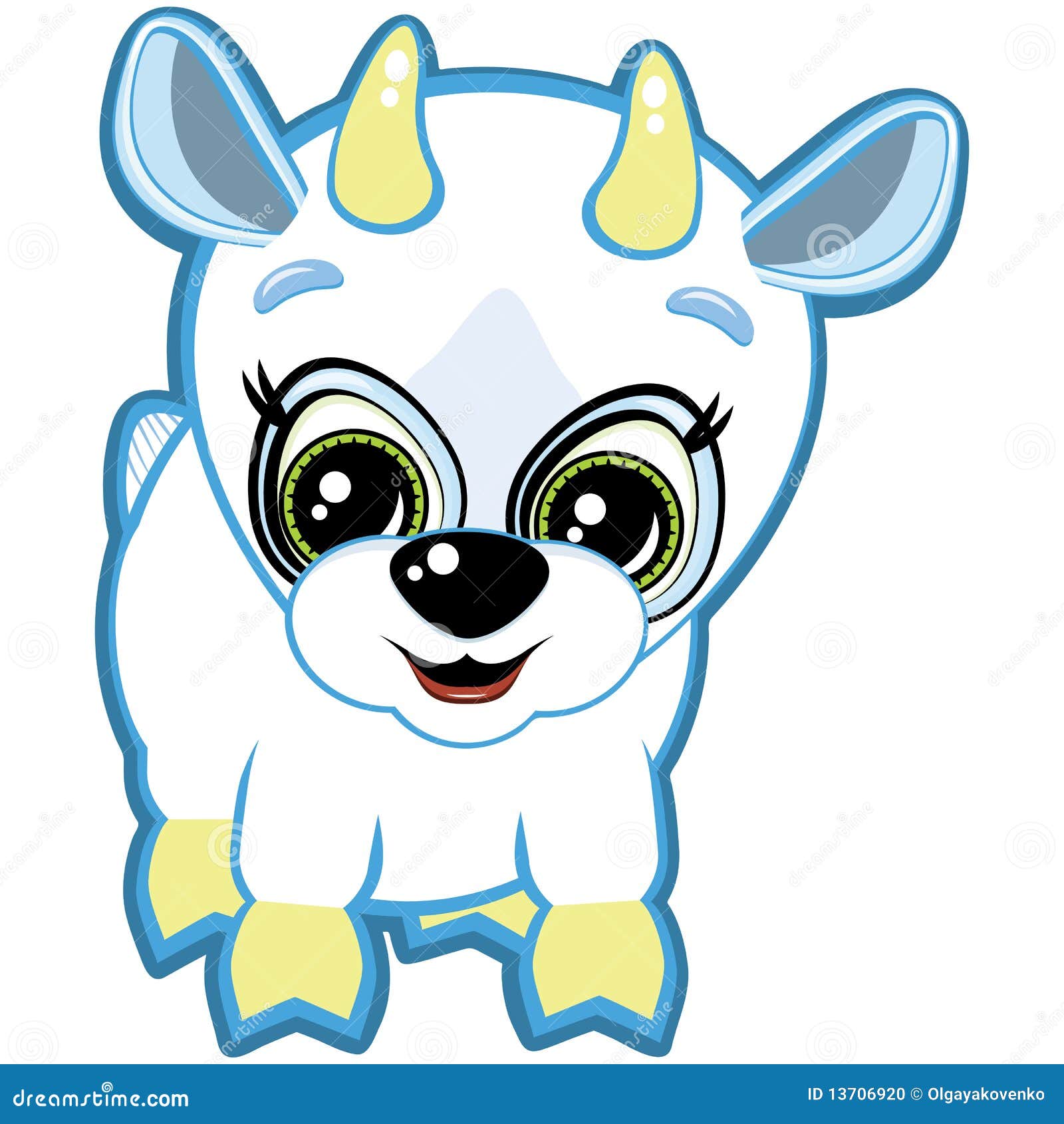 Little Goat Cartoon Vector | CartoonDealer.com #22251253