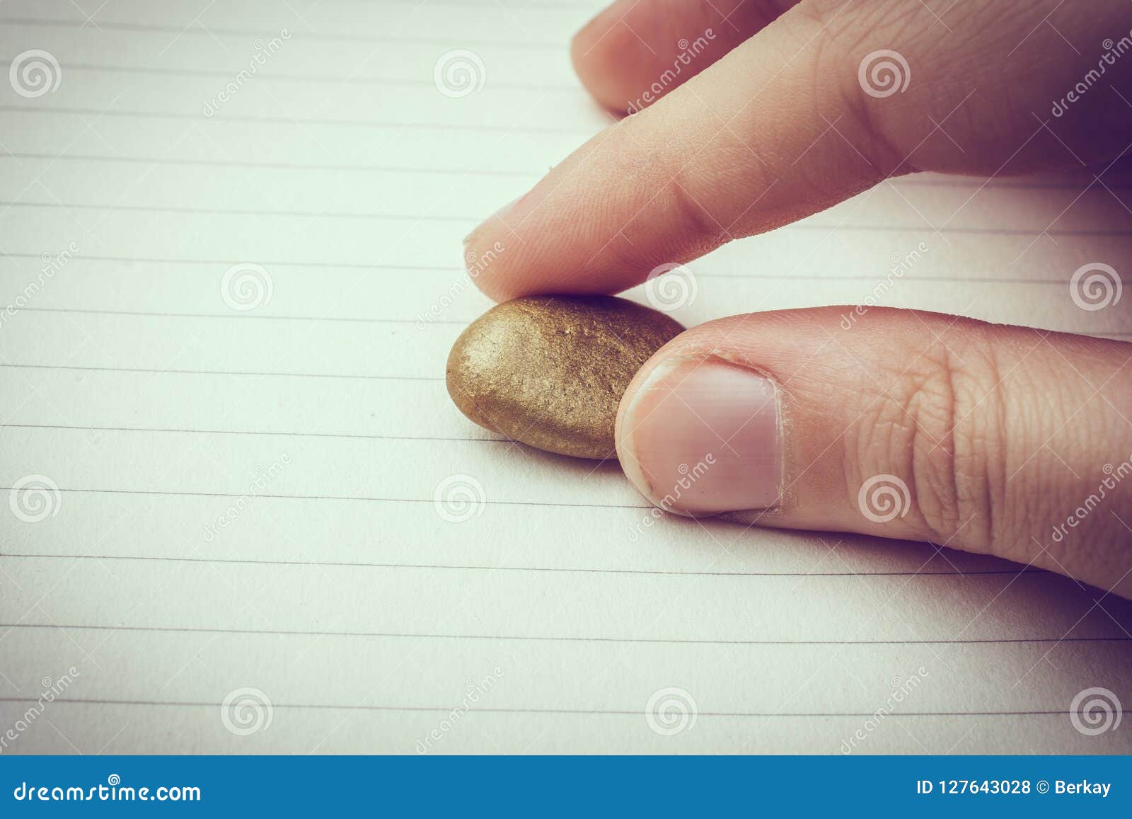 Little Gold Color Pebble in Hand Stock Photo - Image of pebble, nature ...