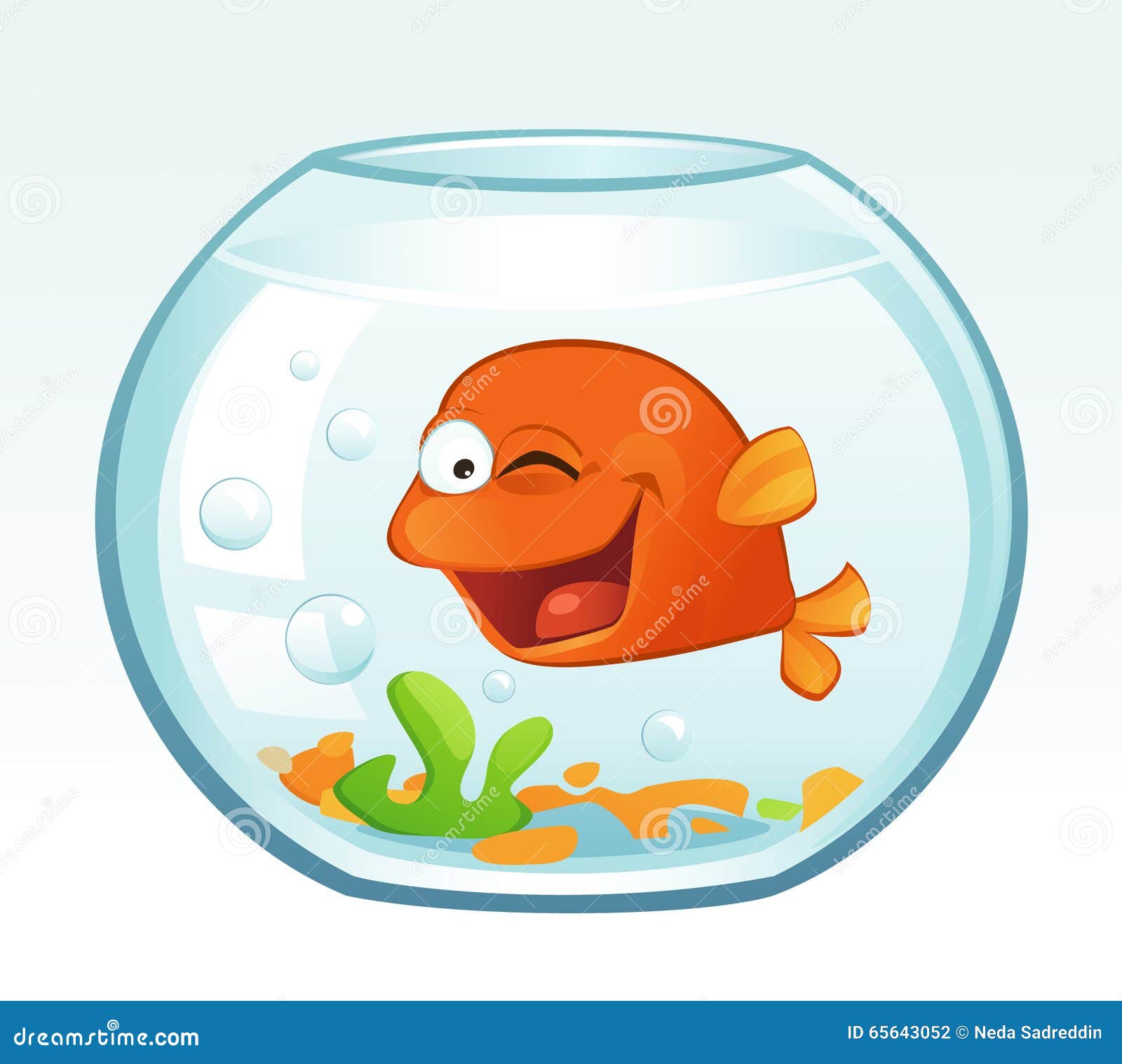Little Goldfish (Winking) stock vector. Illustration of orange - 65643052 Little Goldfish (Winking) stock vector. Illustration of orange - 65643052