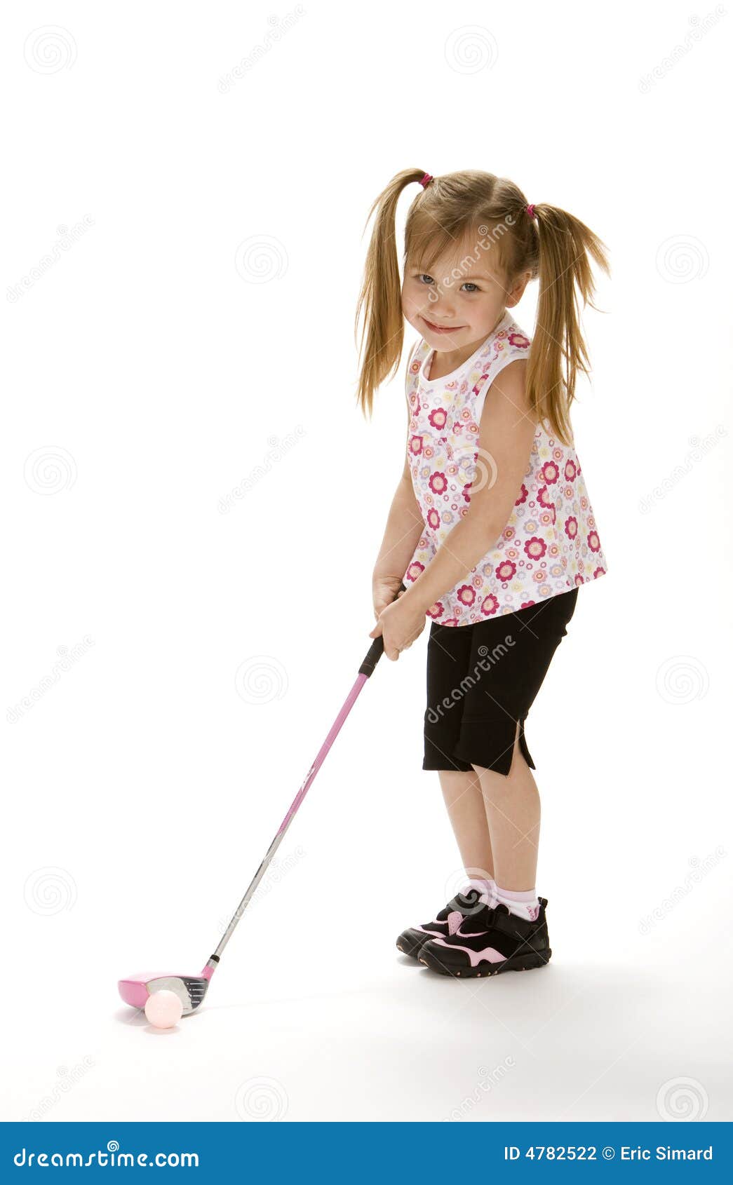 Little Golf Girl stock photo. Image of white, girl, full - 4782522