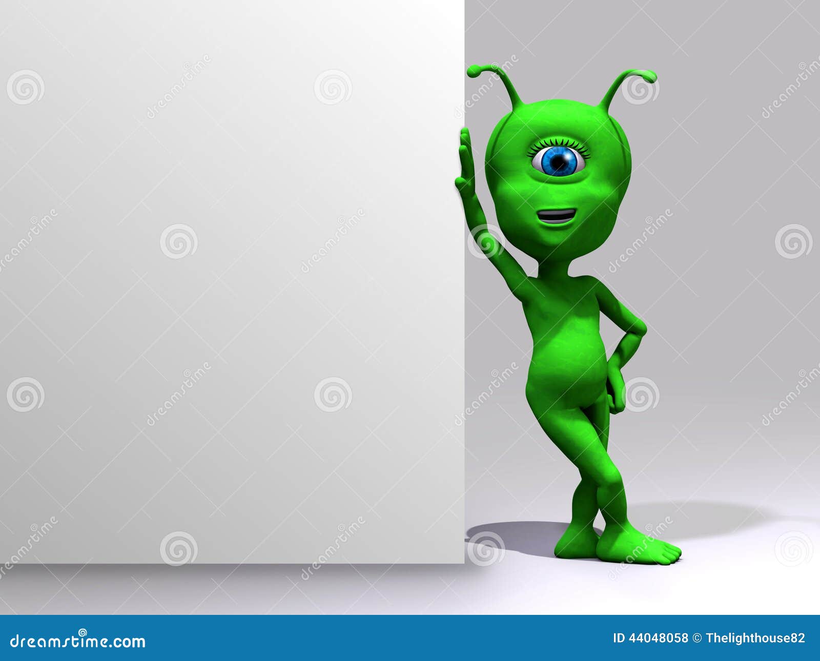Little green alien stock illustration. Illustration of hair - 44048058