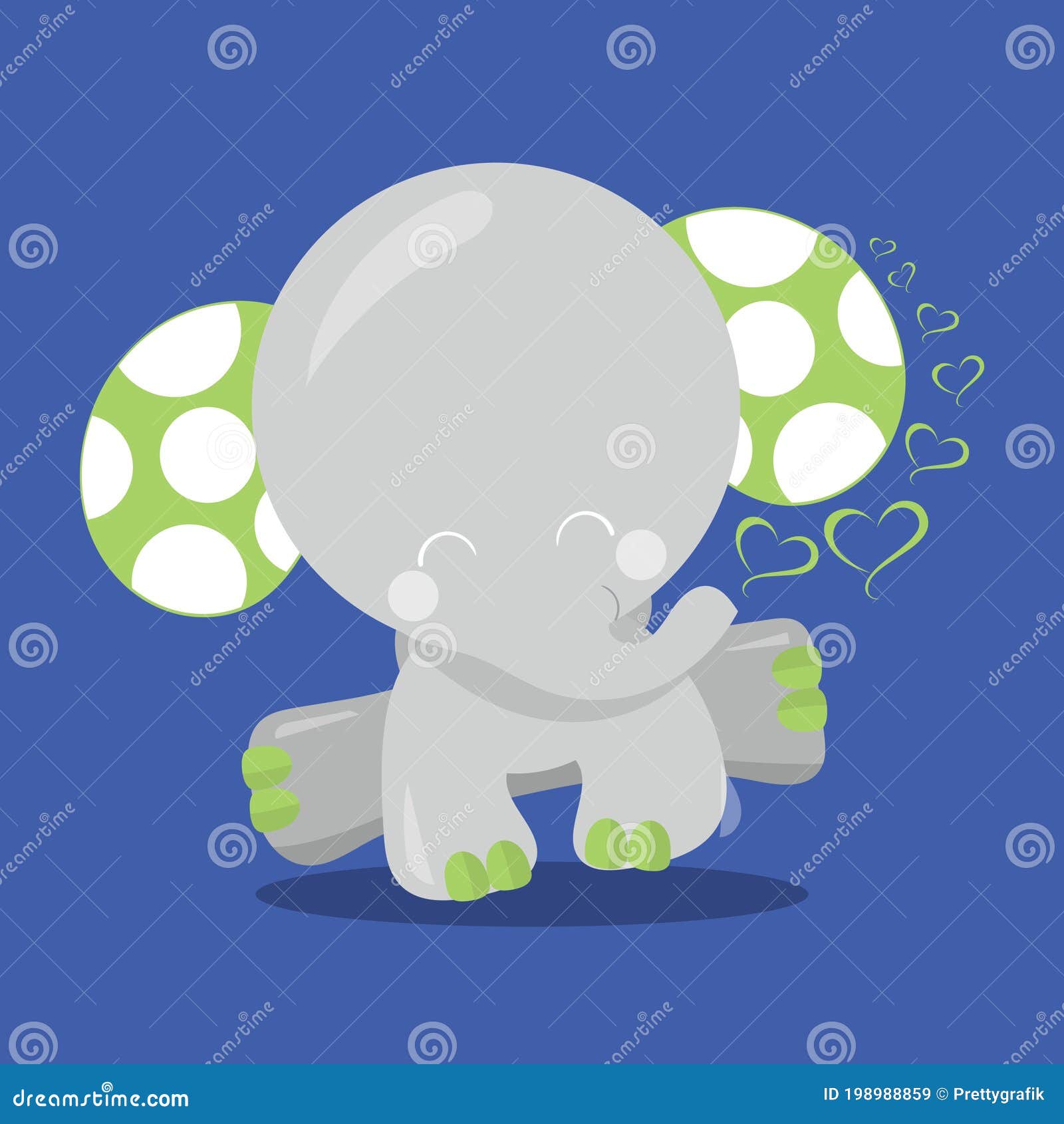 Little green elephant 03 stock vector. Illustration of elephant - 198988859