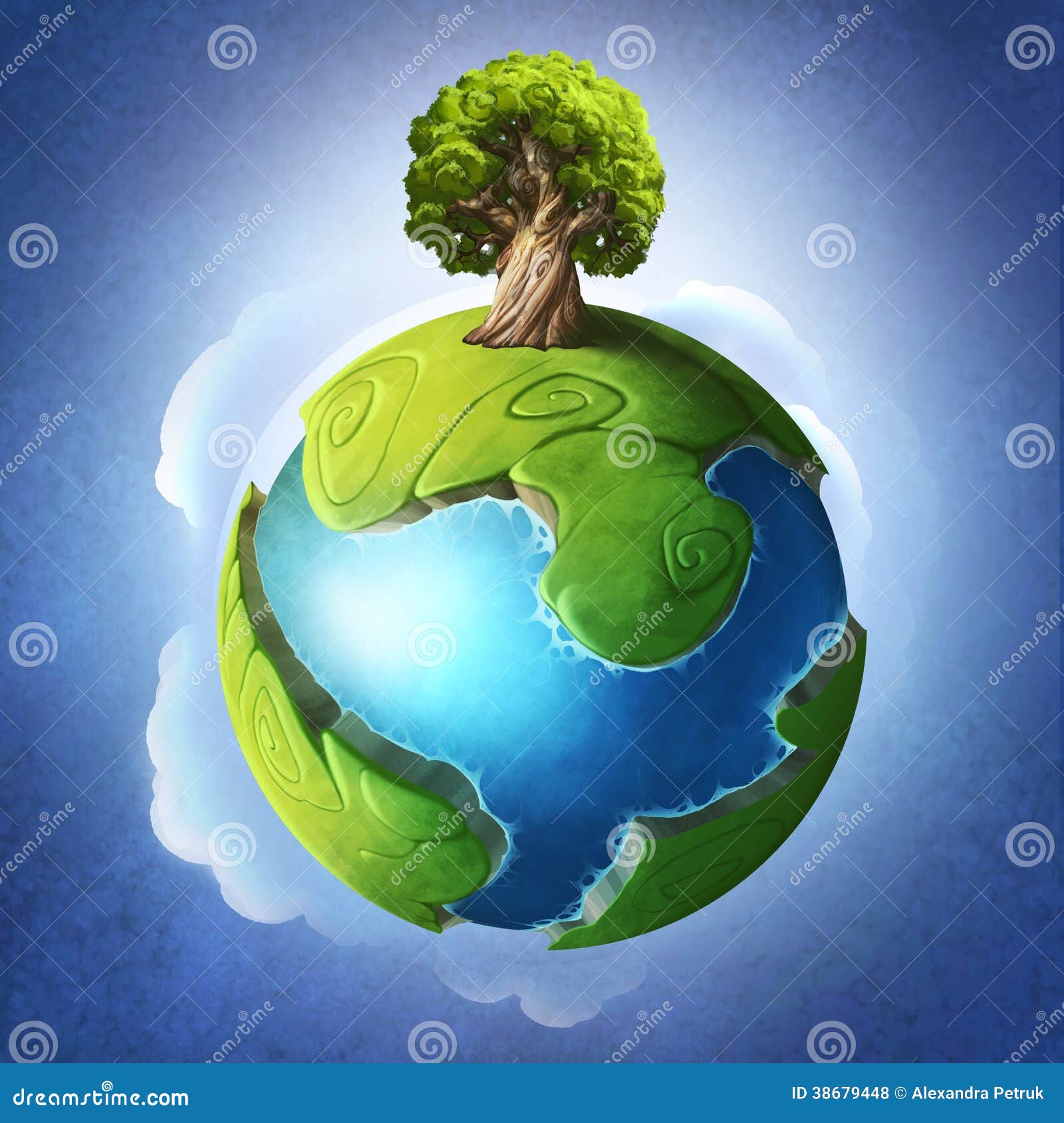 Little green planet stock illustration. Illustration of forest - 38679448