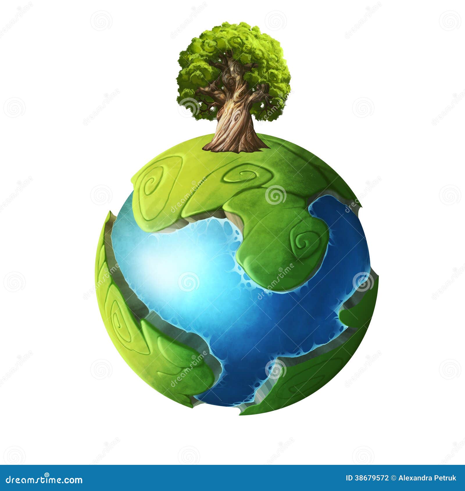 Little green planet stock illustration. Illustration of cute - 38679572