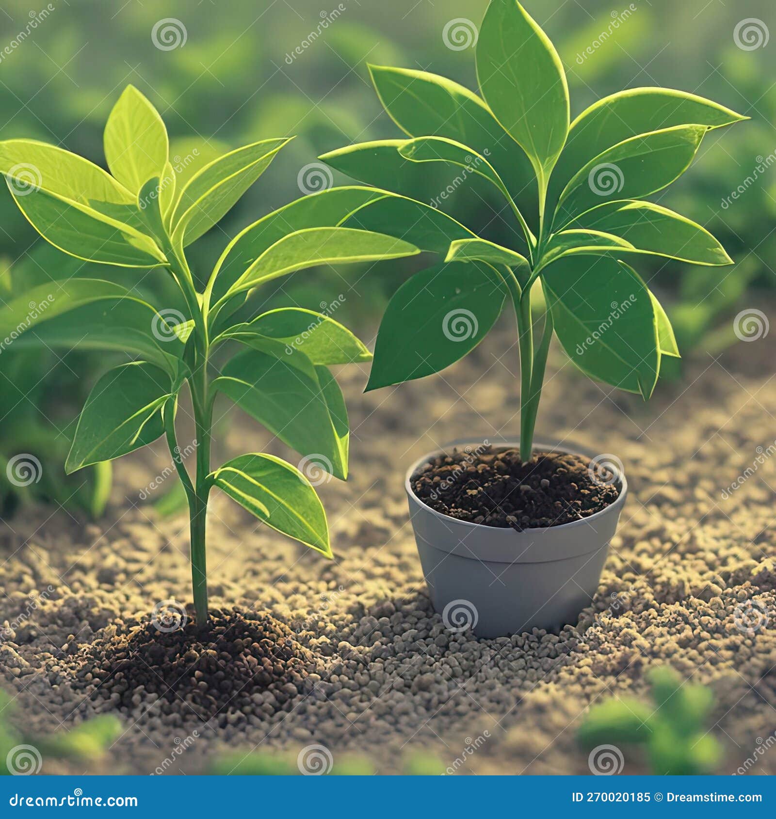 Little Green Plant Sprout on the Ground Stock Illustration ...