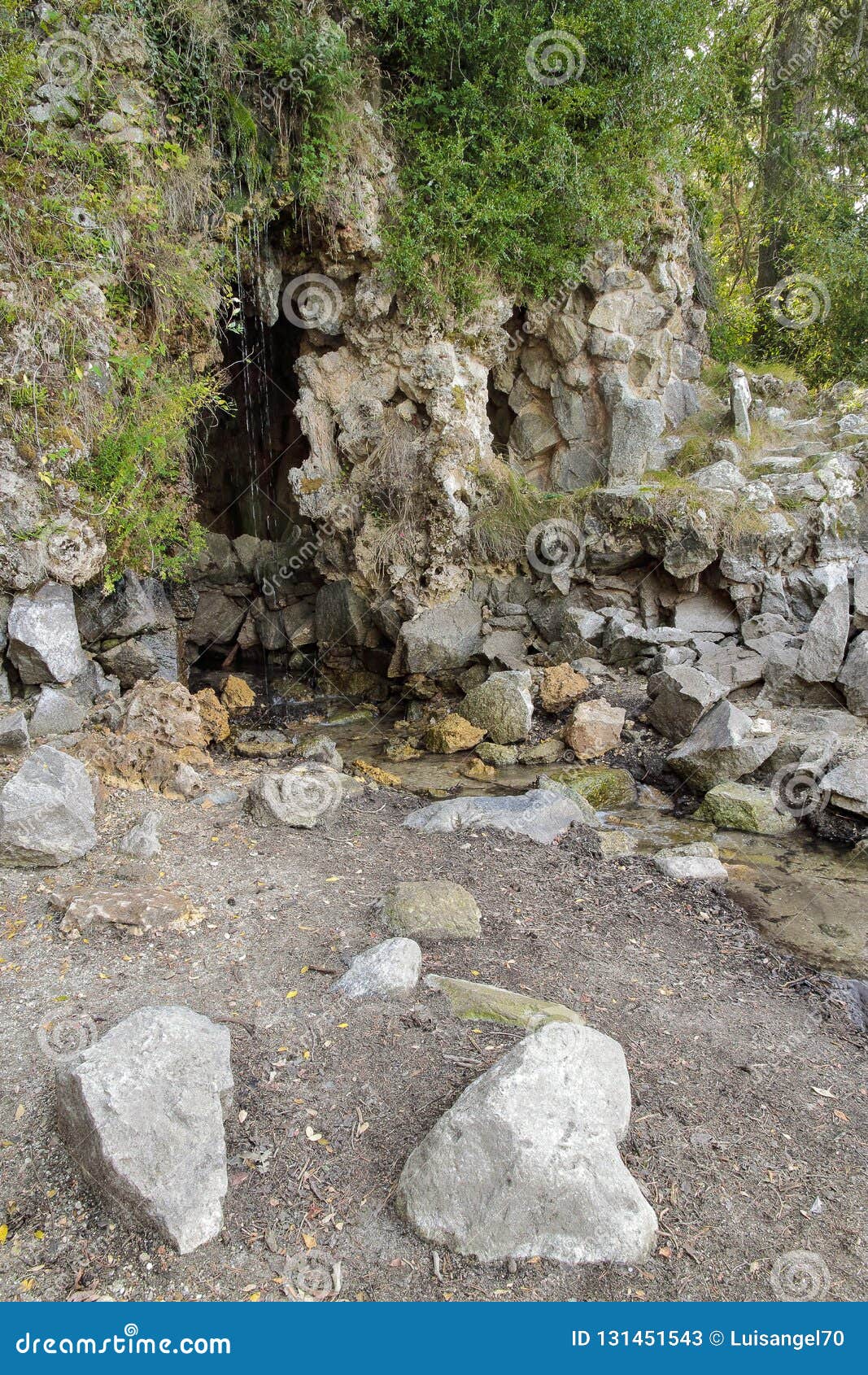 Little Grotto in the Forest Stock Image - Image of grotto, outdoor ...