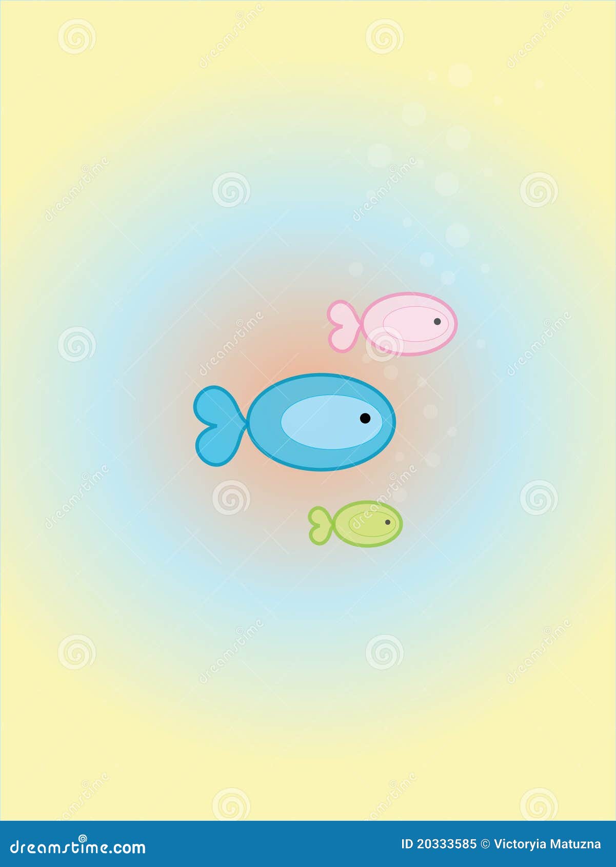 Little Group of Fish. Vector Illustration. Stock Vector - Illustration ...