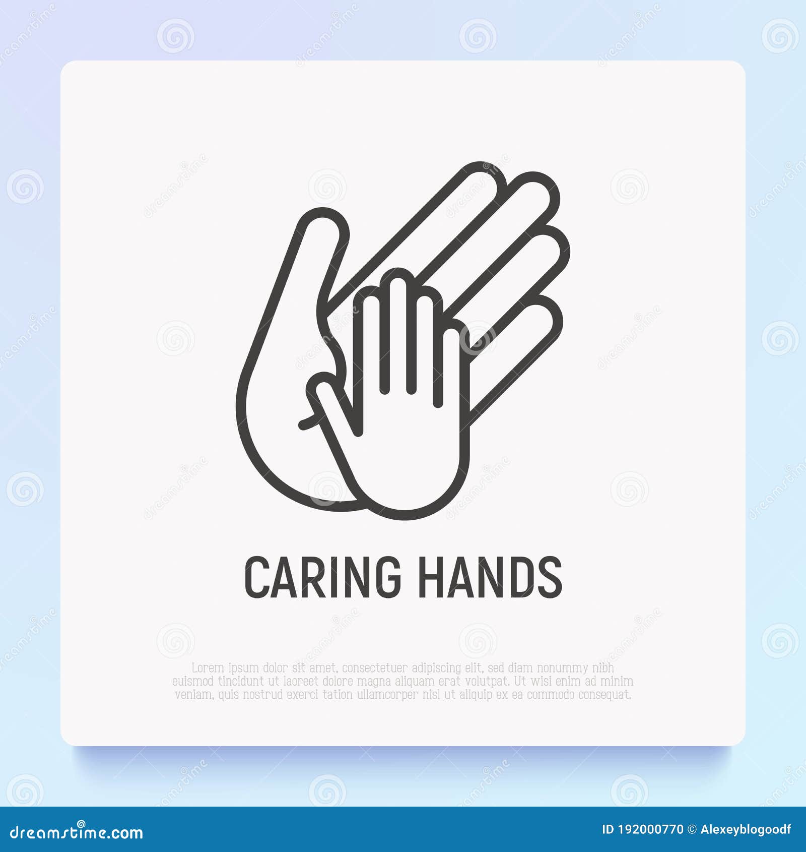 Little Hand in Big, Symbol of Caring Thin Line Icon. Modern Vector ...