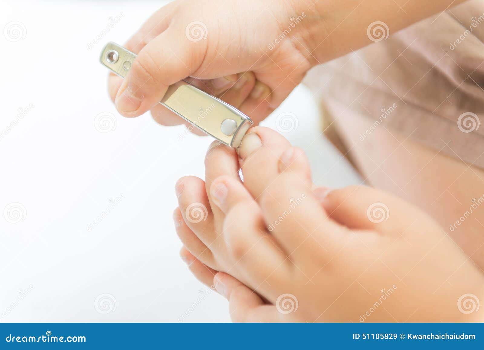 Little Hand Cutting His Toenails Stock Image - Image of equipment ...