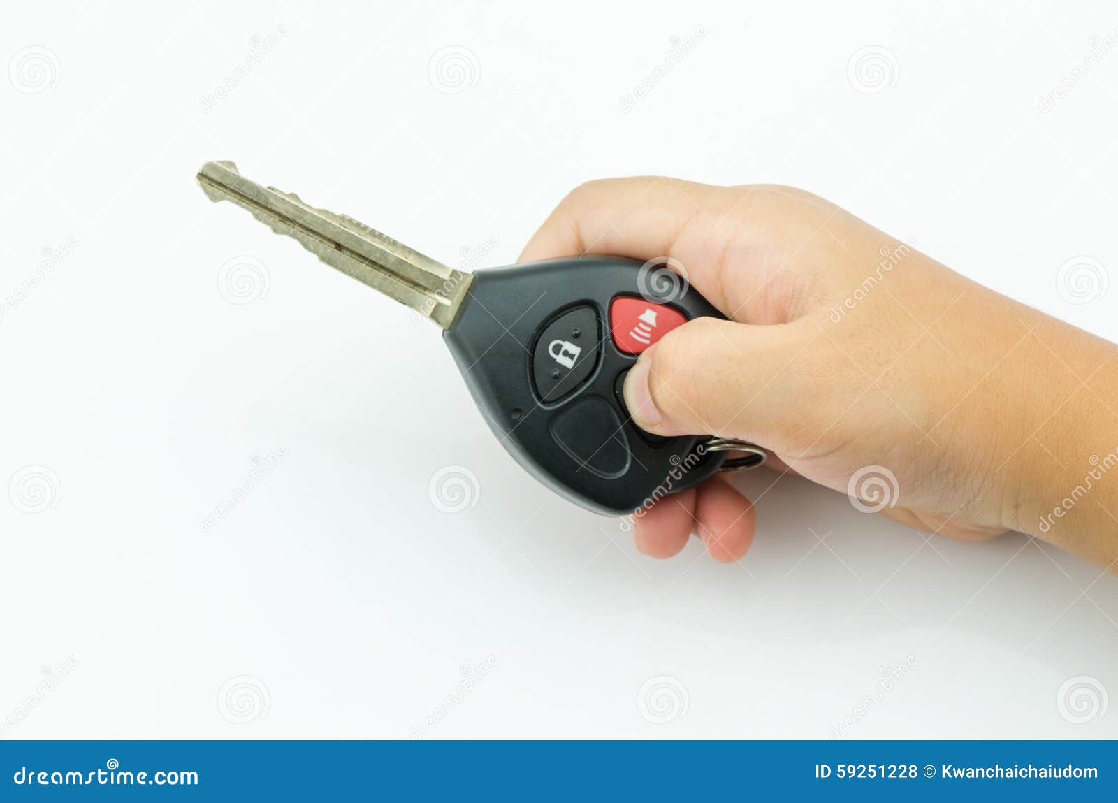 Little Hand Press Unlock on Remote Control Key Car Stock Photo - Image ...
