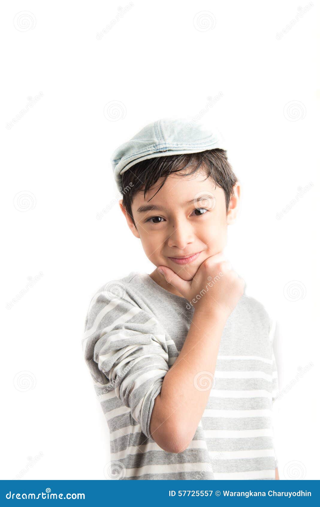 Little Handsome Boy Portrait Pose Isolate Stock Image - Image of ...