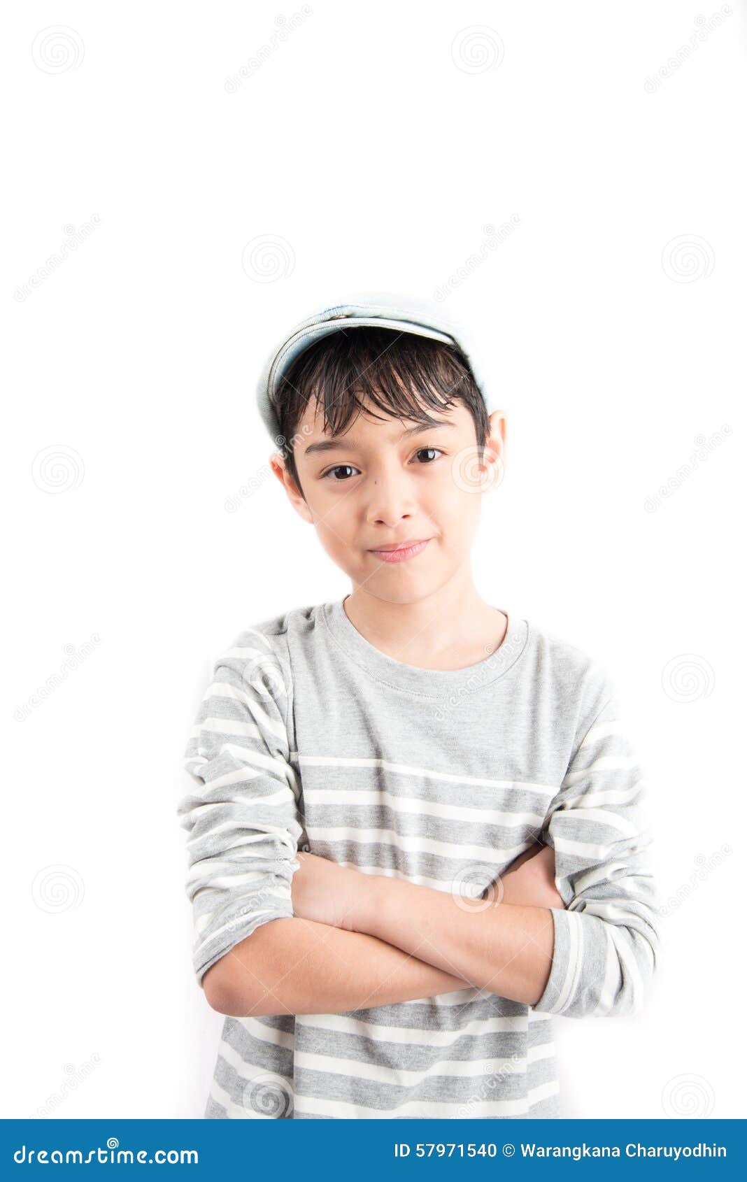 Little Handsome Boy Portrait on White Background Stock Photo - Image of ...
