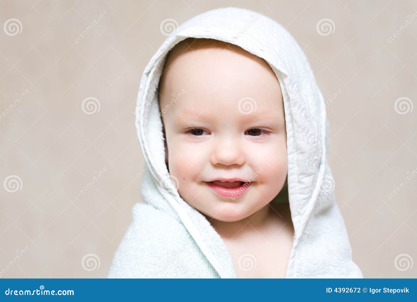 Little Happy Baby after Bath Stock Photo - Image of beautiful, child ...