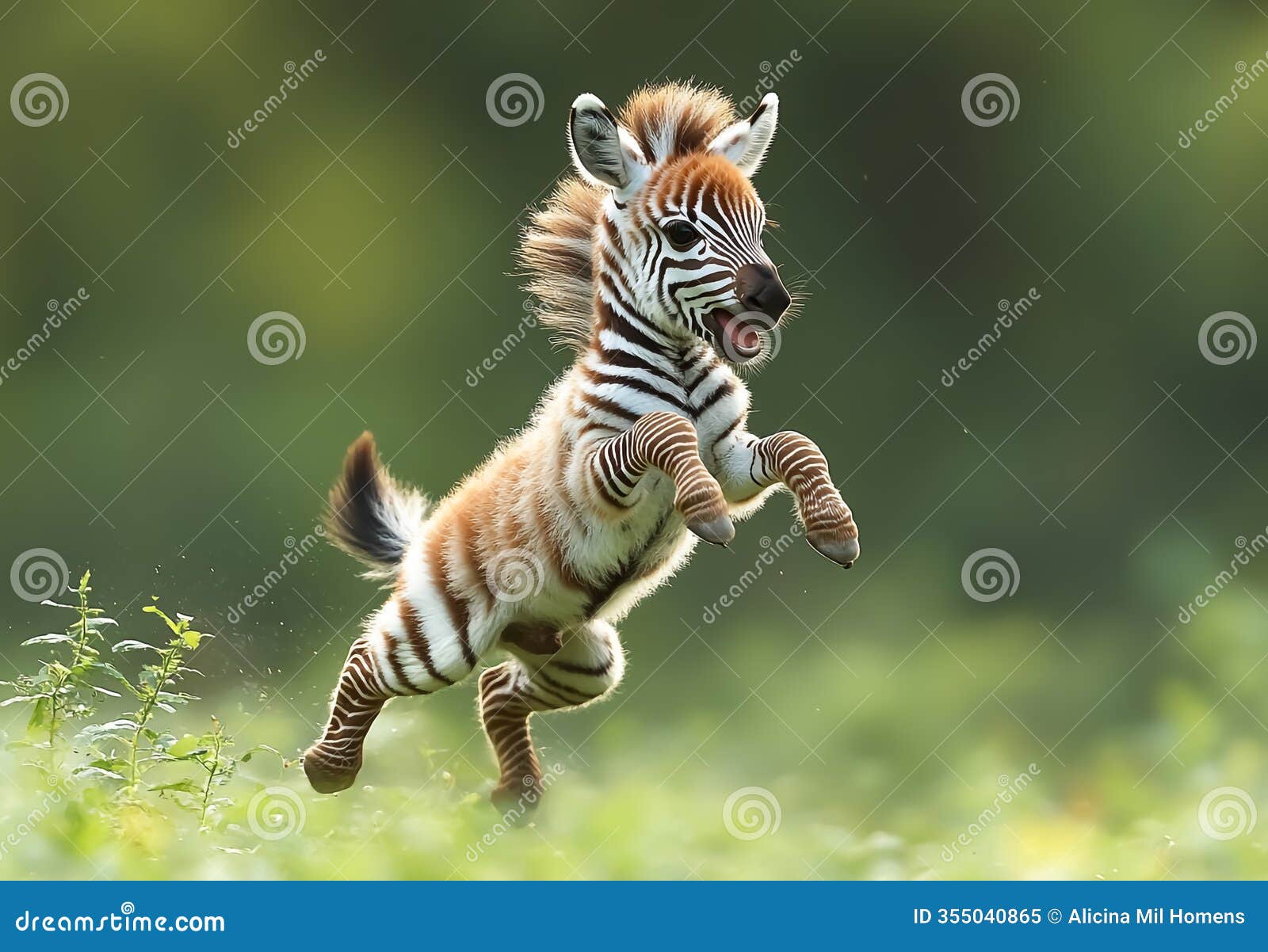 Little Happy Black and White Zebra Jumping Stock Illustration - Illustration of nature, wildlife ...
