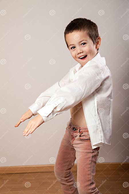 Little happy boy dancing stock photo. Image of creativity - 59895488