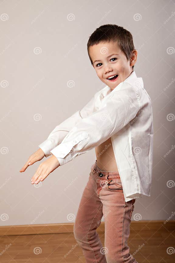 Little happy boy dancing stock photo. Image of creativity - 59895488