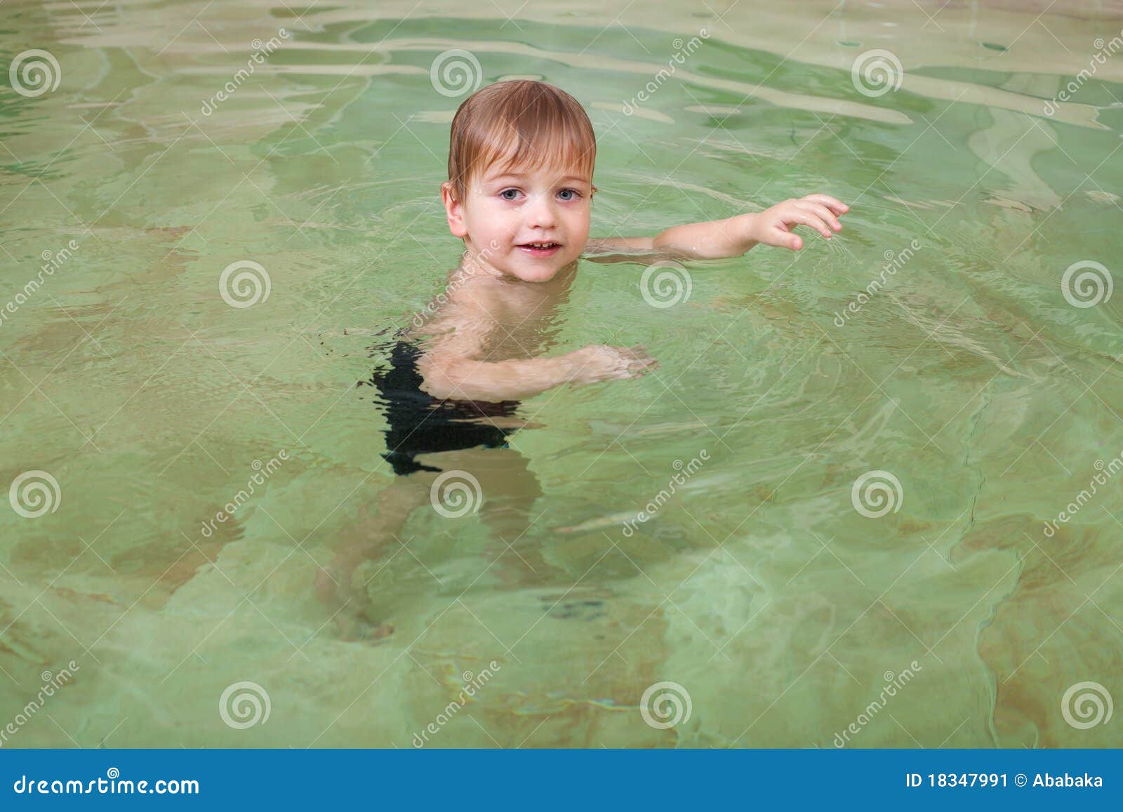 Little happy boy in pool stock image. Image of cool, summer - 18347991