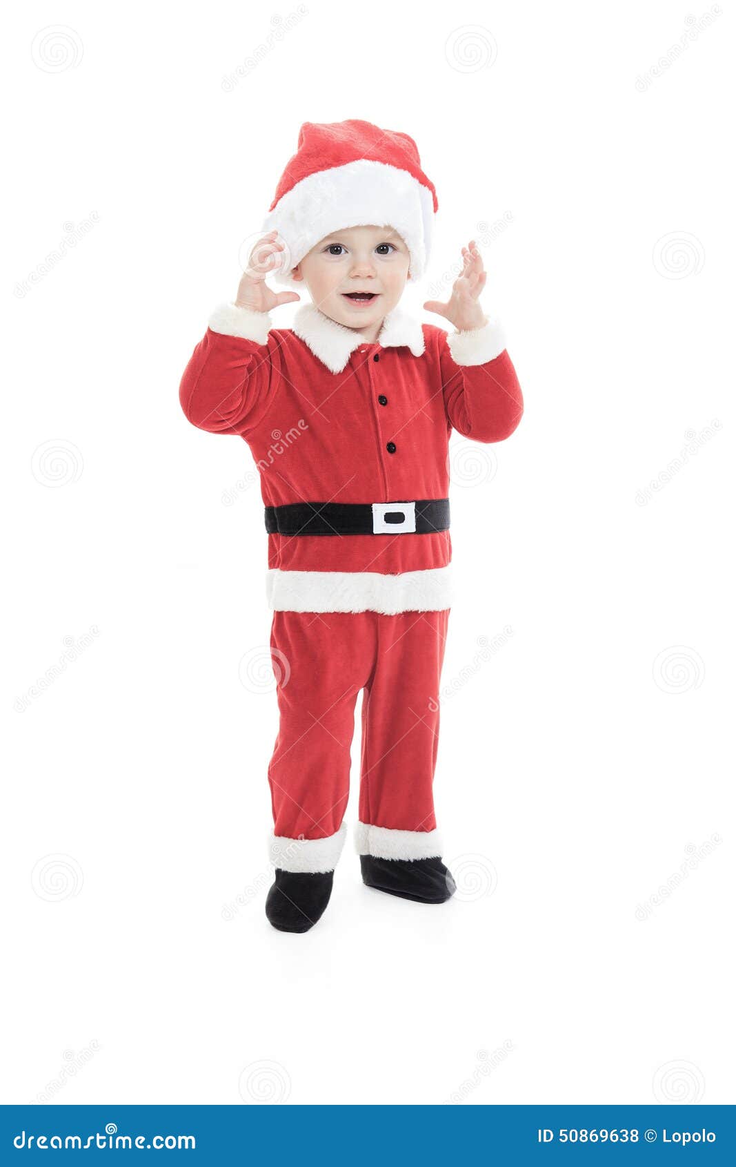 Little Happy Boy in Santa Hat Portrait Stock Photo - Image of happy ...