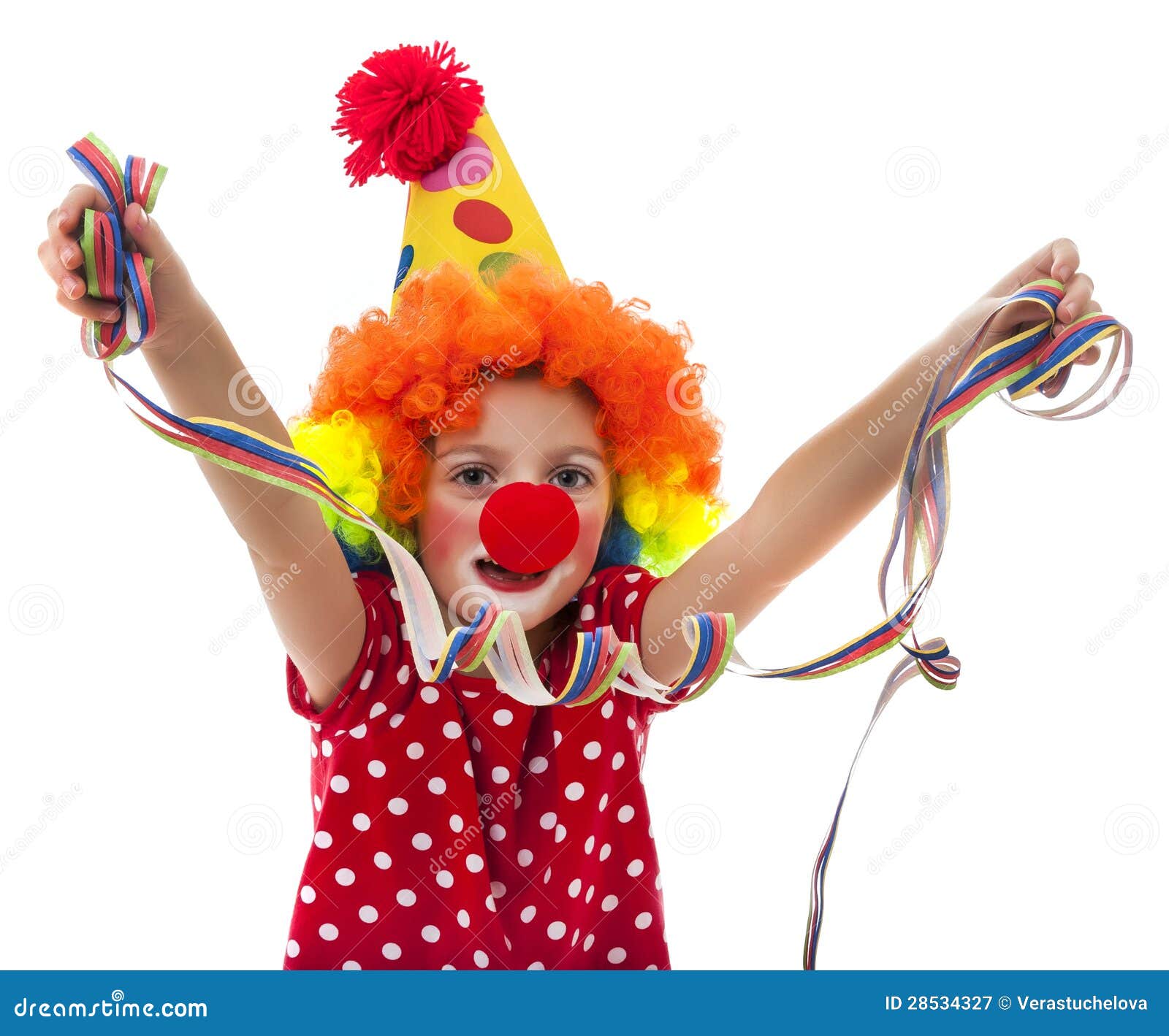 Little happy clown stock image. Image of party, happy - 28534327