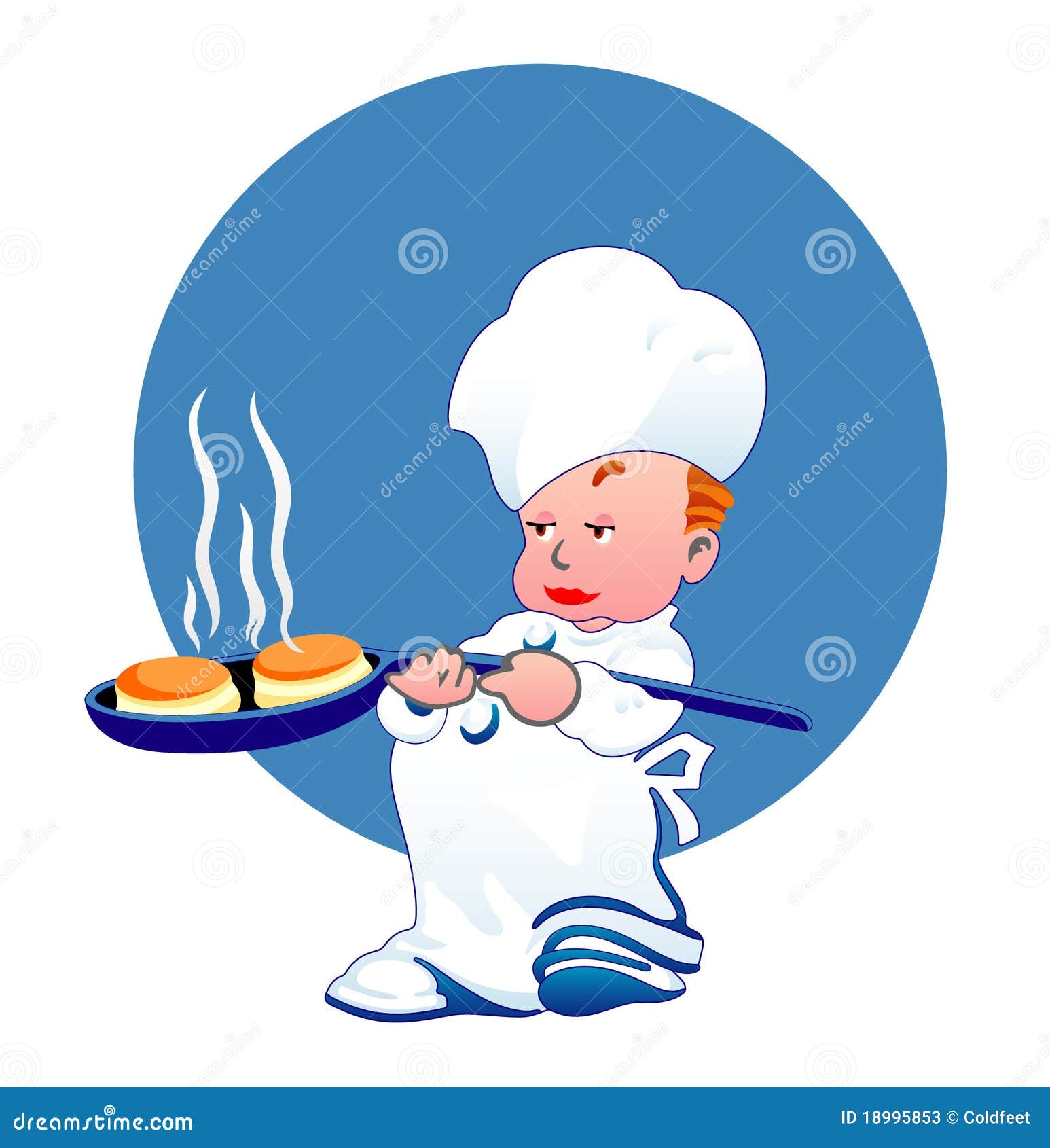 Little happy cook stock vector. Illustration of restaurant - 18995853