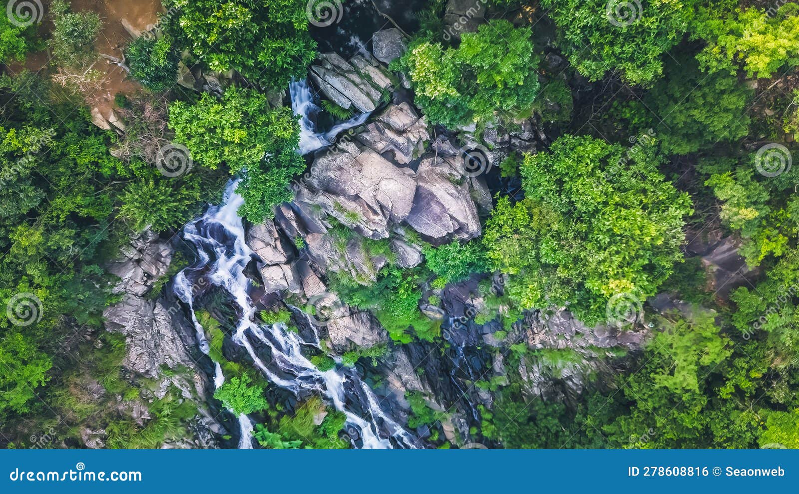 The Little Hawaii Falls and Lin Yuen Terrace Falls Stock Photo - Image ...